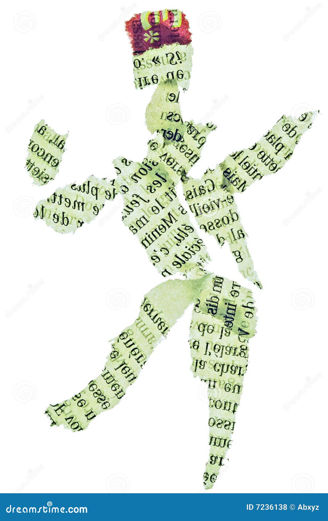 Paper dancer stock photo. Image of acrobat, break, newsprint - 7236138