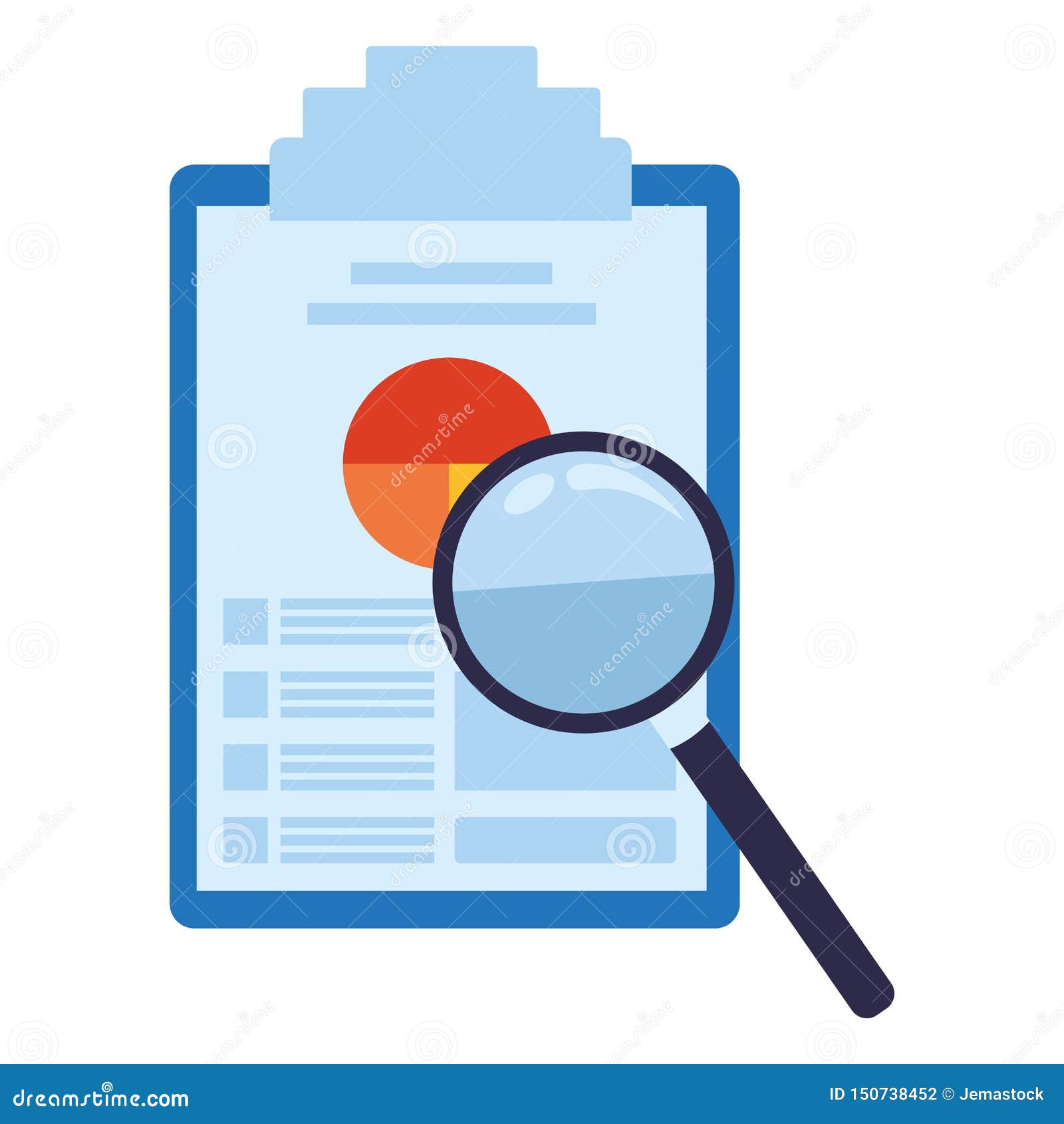 Paper with Data Chart on Table Stock Vector - Illustration of icon ...