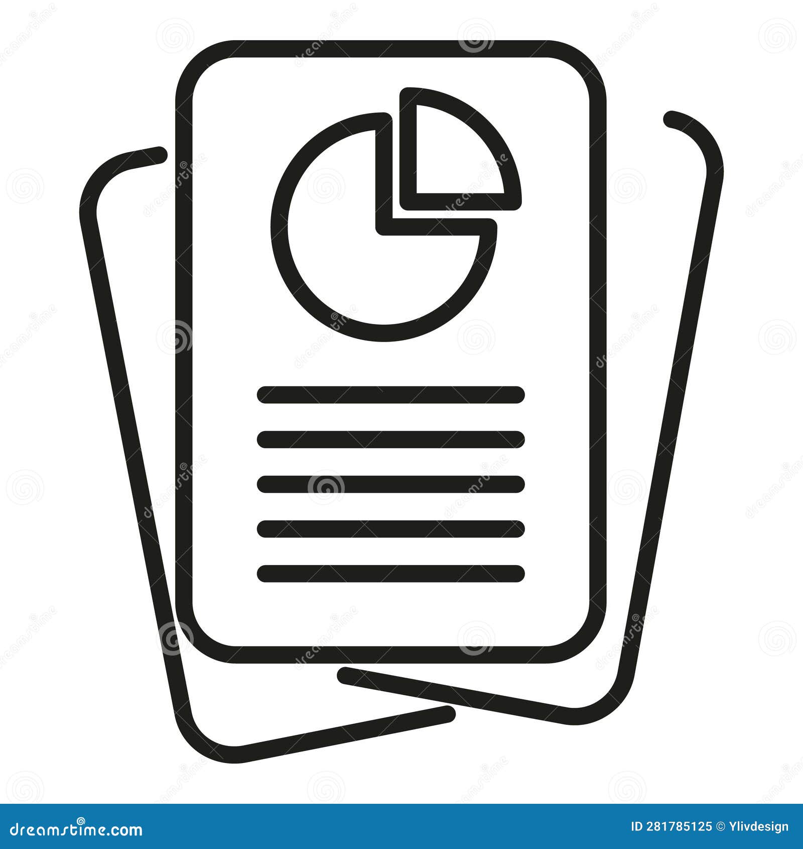 Paper Data Icon Outline Vector. Business Document Stock Vector ...