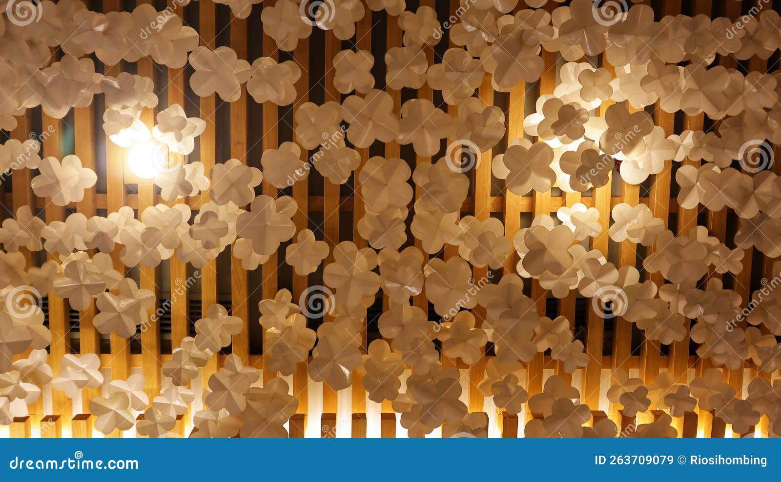 Paper Decorations are Made of Paper and Hung at the Ceiling Stock Image ...