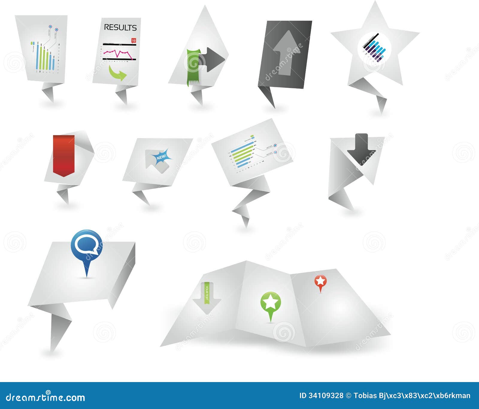 Paper design elements stock illustration. Illustration of infographic ...