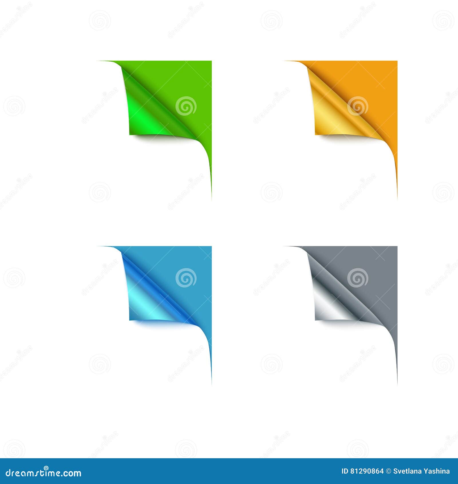 Color Corners With A Sign Exclusive Vector Illustration | CartoonDealer ...