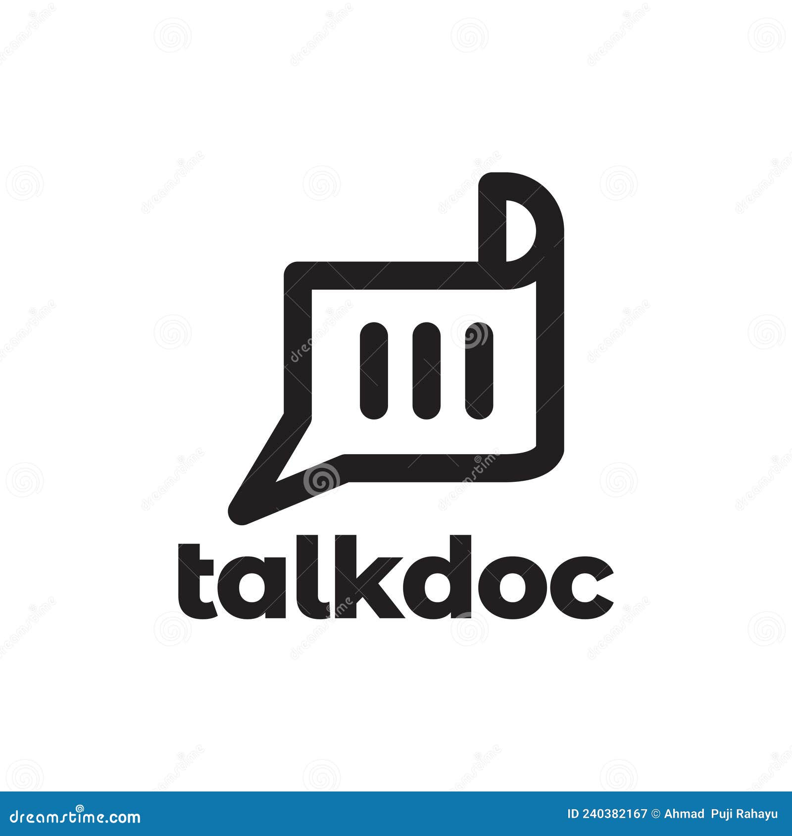 Paper Document with Chat Talk Logo Design, Vector Graphic Symbol Icon ...