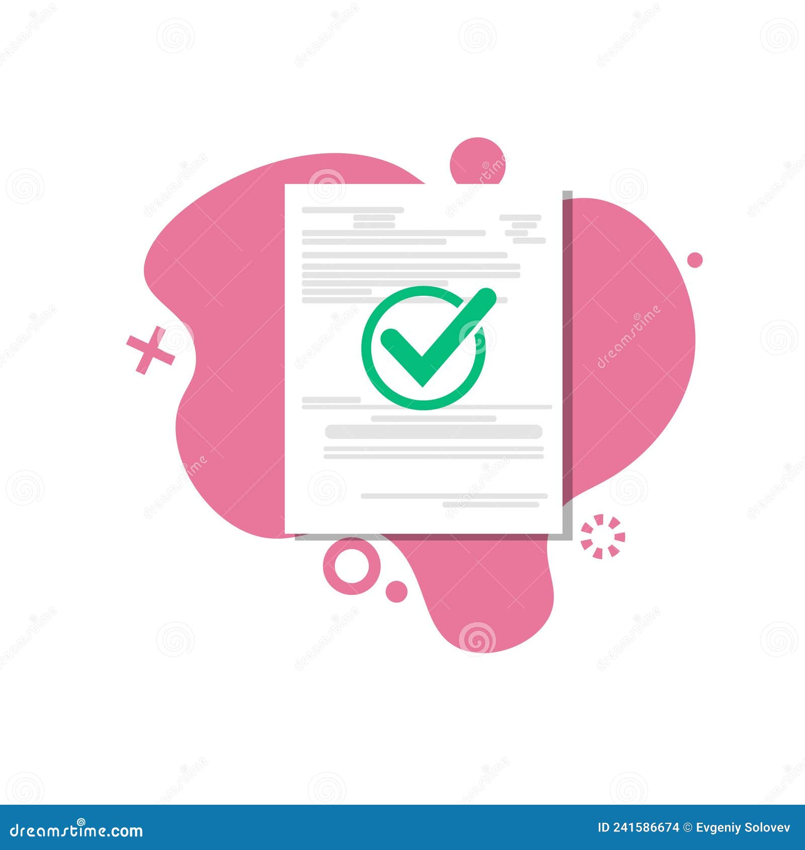 Paper Document with Checkmark Icon, Evaluation of Test Results ...