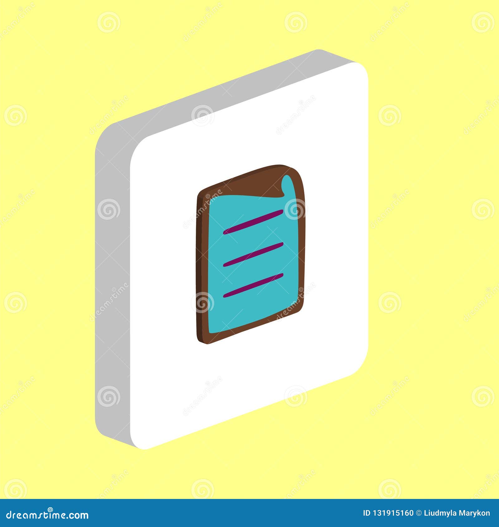 Paper Document Computer Symbol Stock Vector - Illustration of concept ...