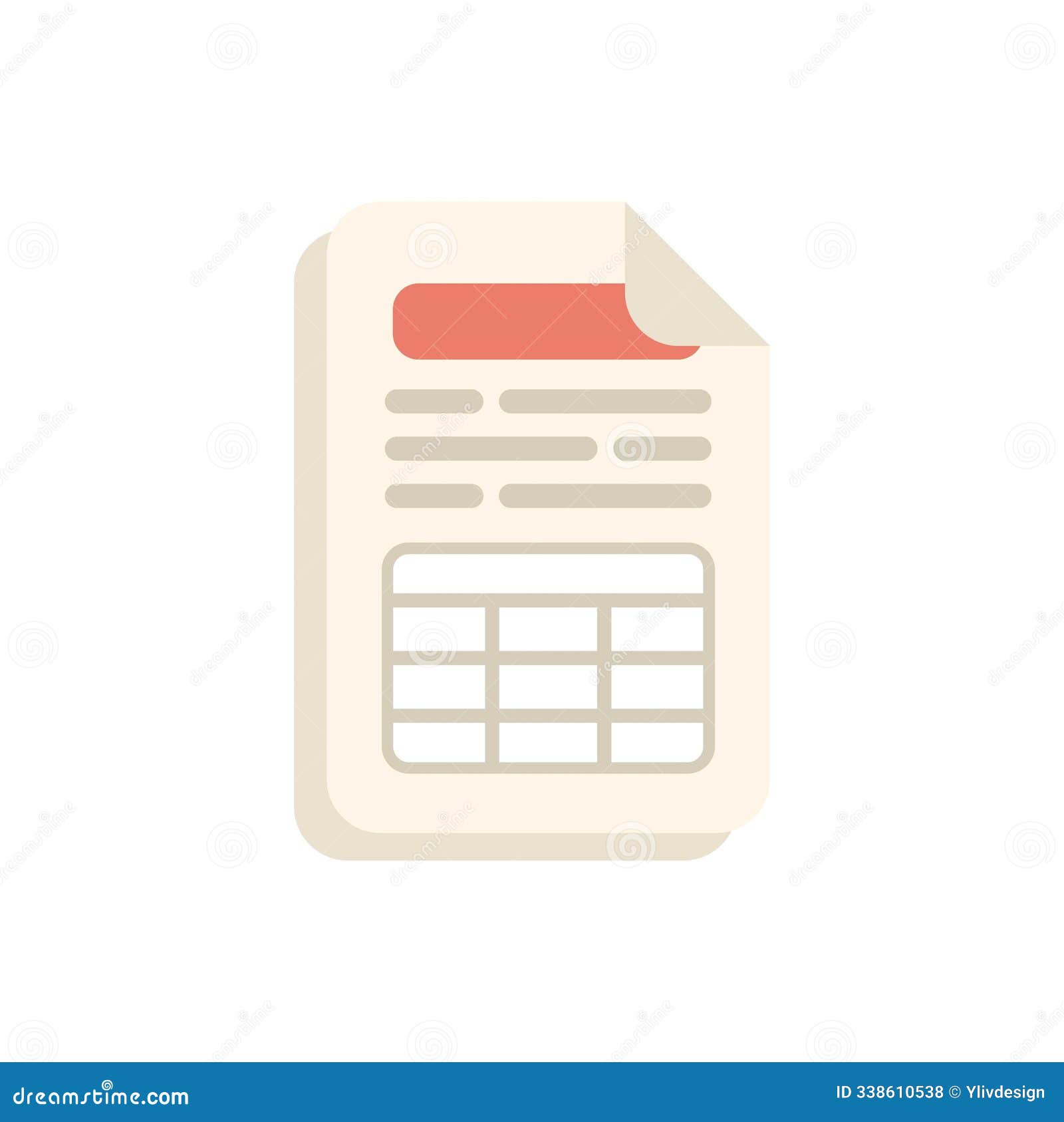 Document, Spreadsheet Table Icon. Signs And Symbols Can Be Used For Web ...