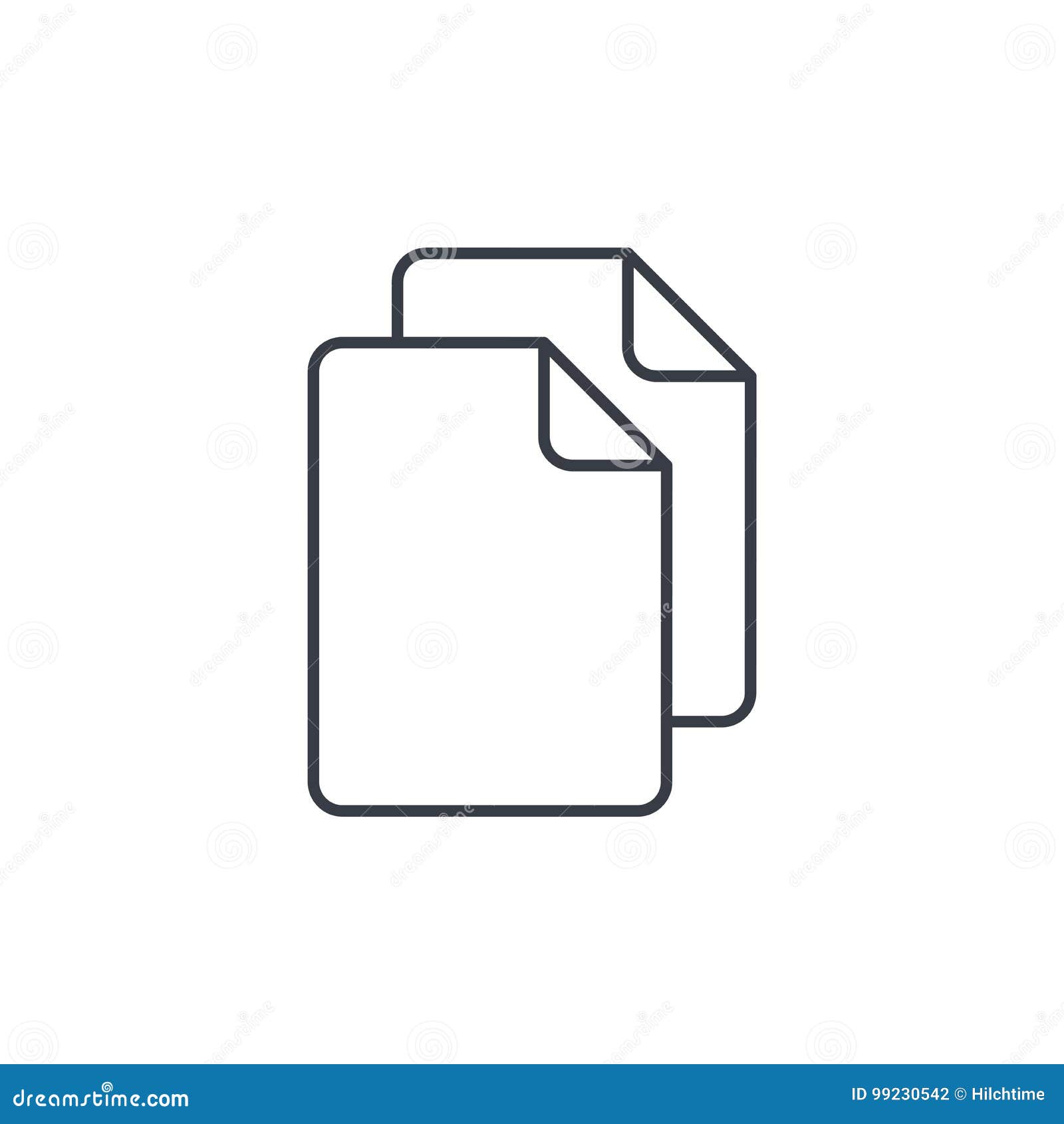 Paper Document, File Copy Thin Line Icon. Linear Vector Symbol Stock ...