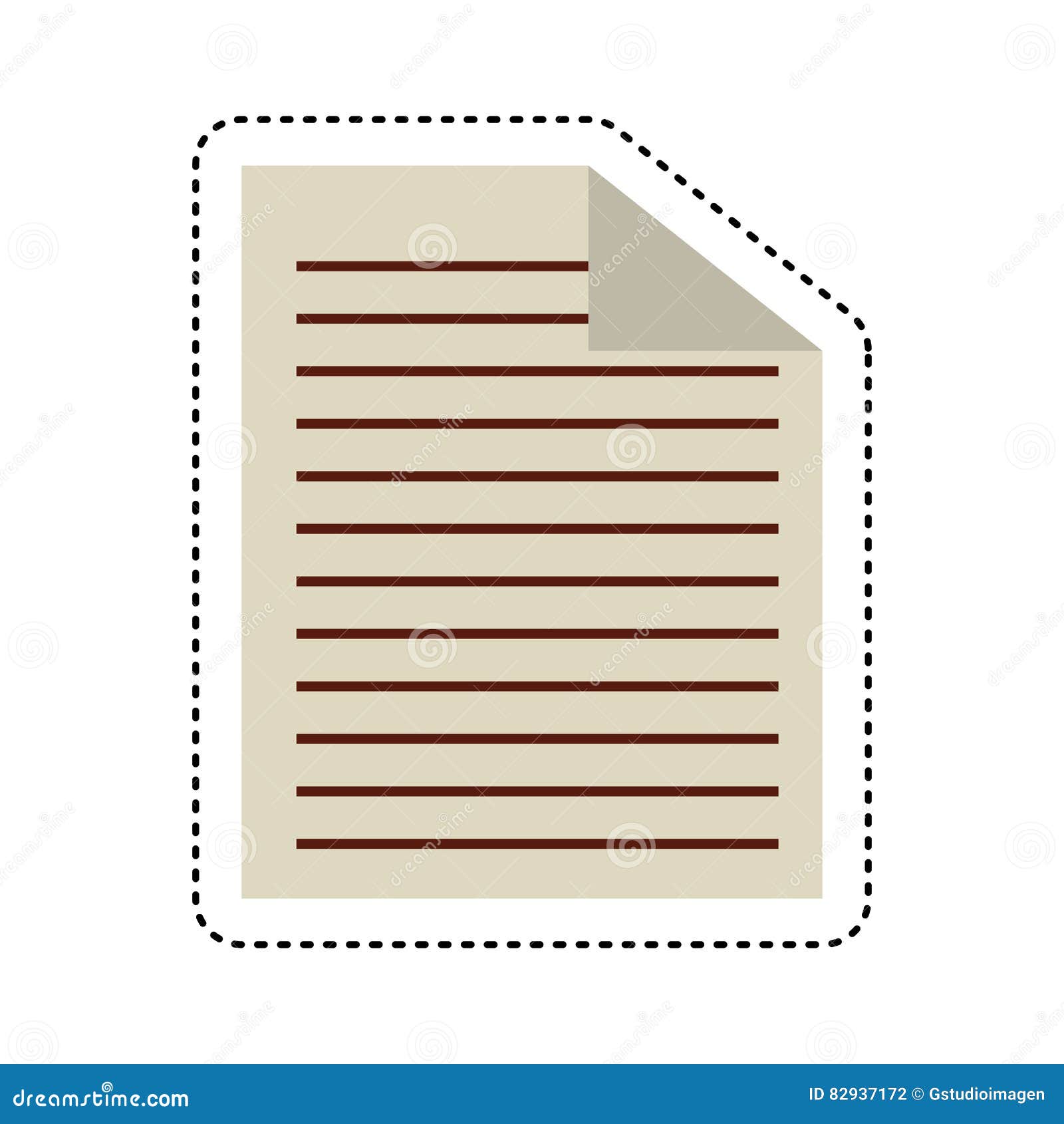 Paper Document File Isolated Icon Stock Illustration - Illustration of ...