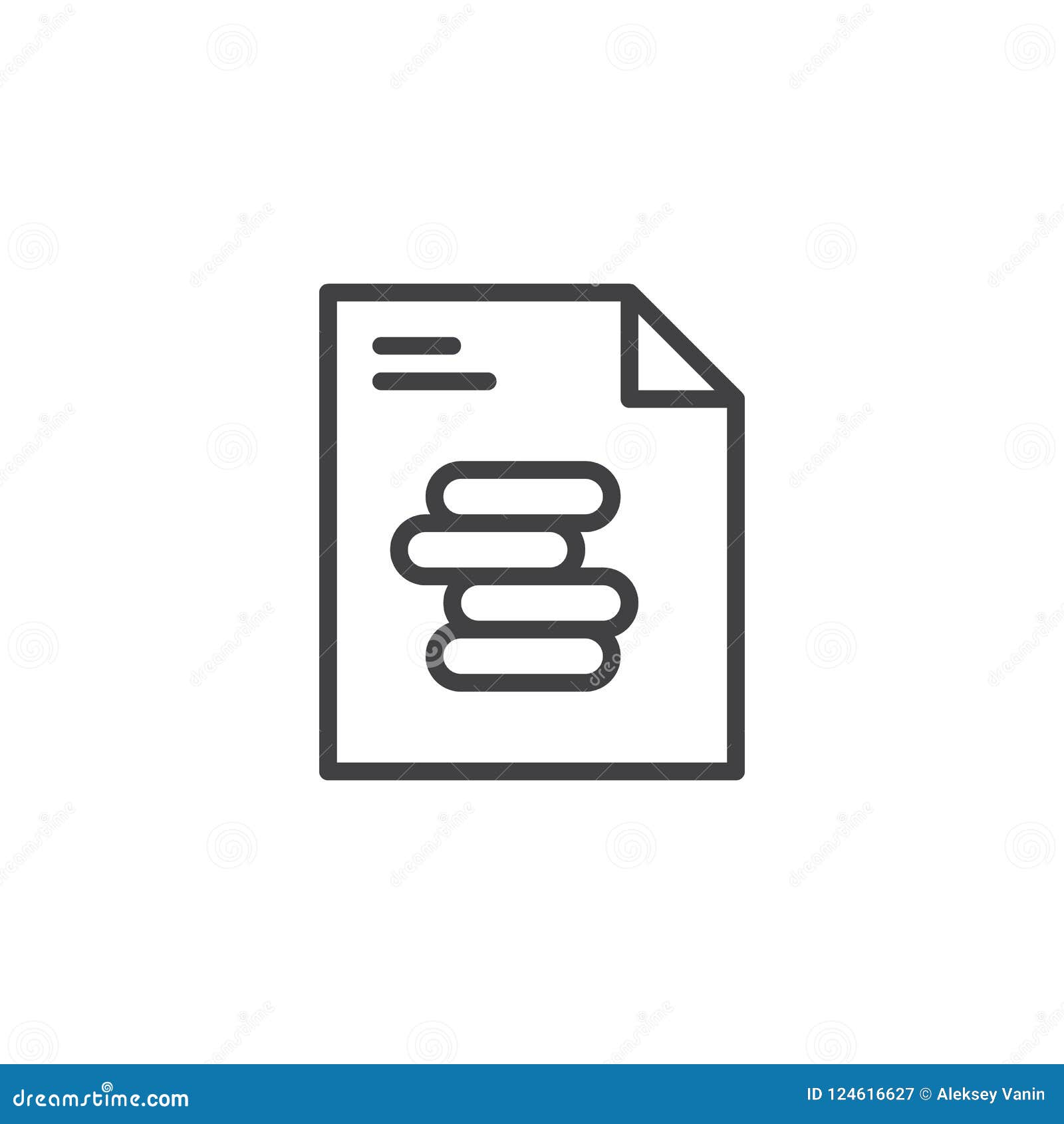 Paper Document File Outline Icon Stock Vector - Illustration of folder ... Paper Document File Outline Icon Stock Vector - Illustration of folder ...