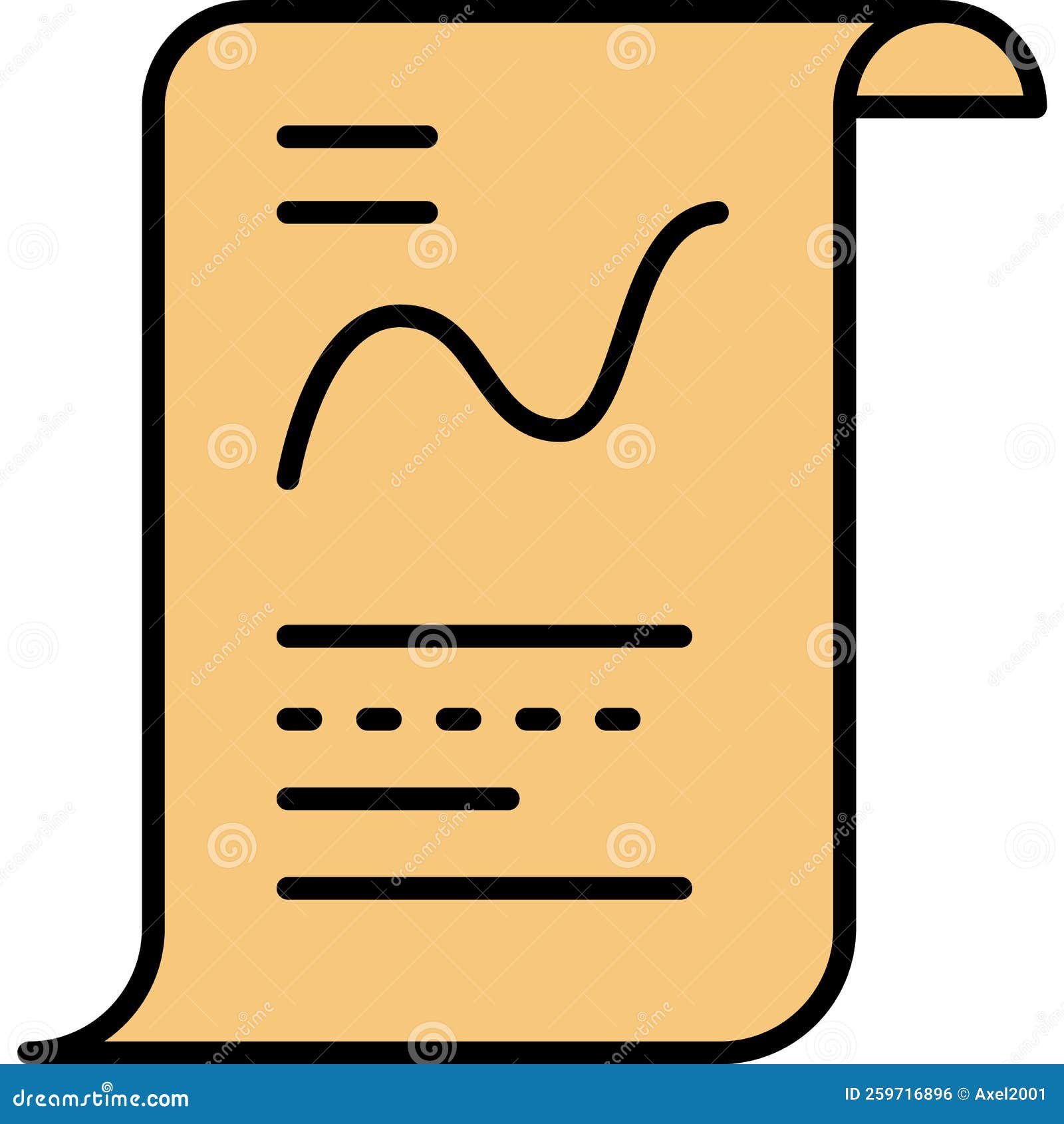Paper Document File Vector Icon Business Contract Stock Illustration ...