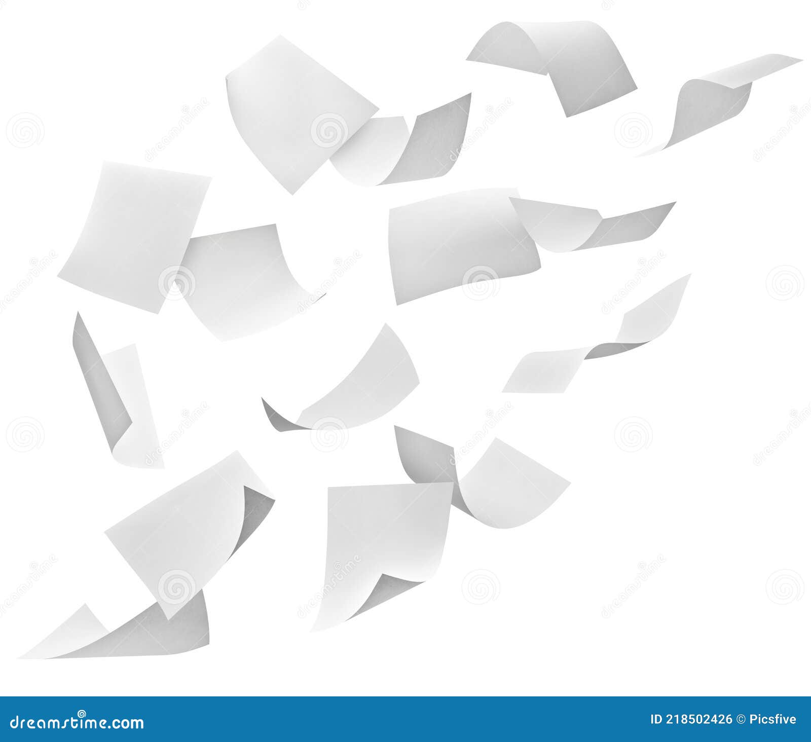 Paper Document Flying Paperwork Business Wind Office Stock Photo ...