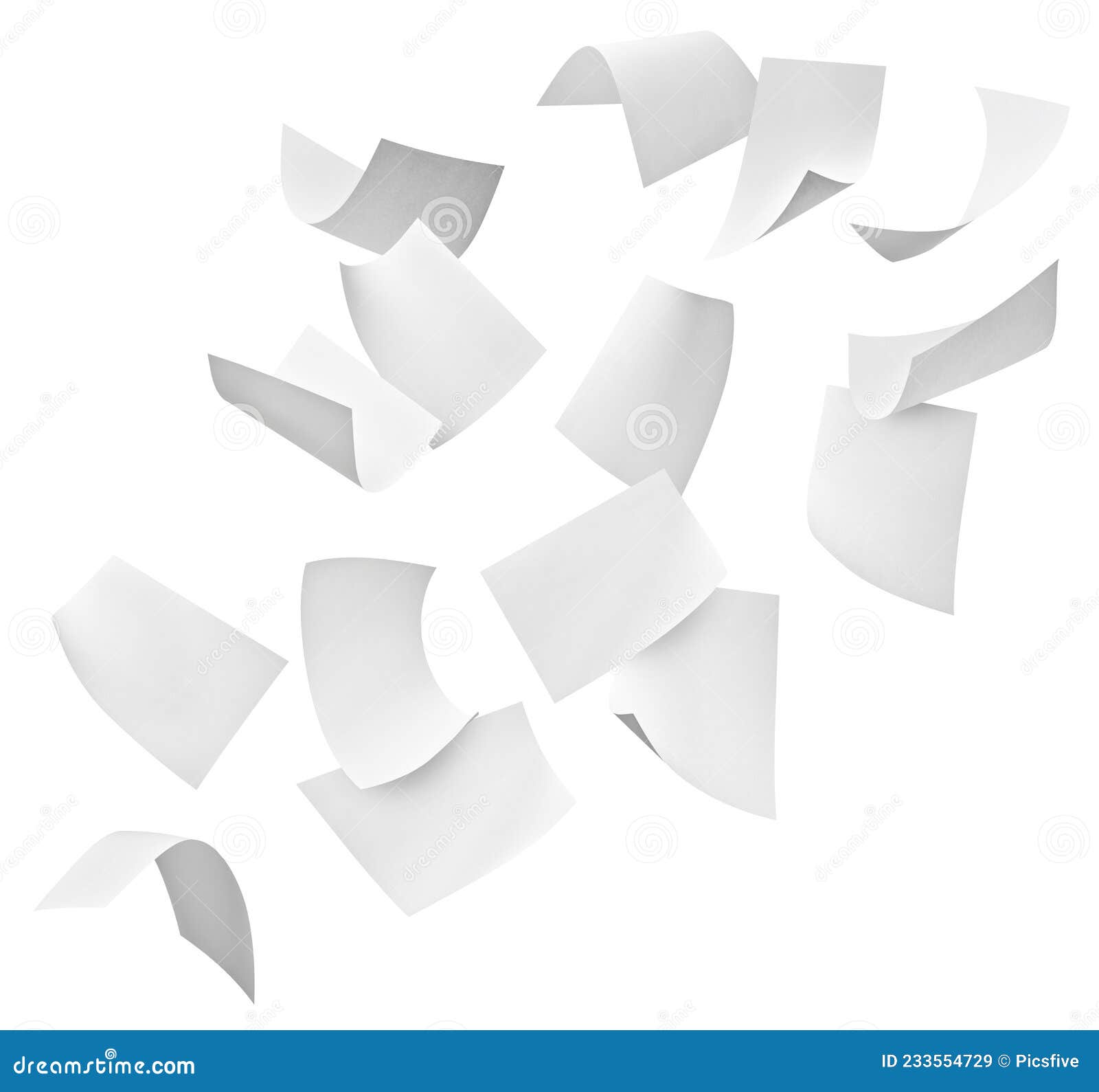 Paper Document Flying Paperwork Business Wind Office Stock Image ...