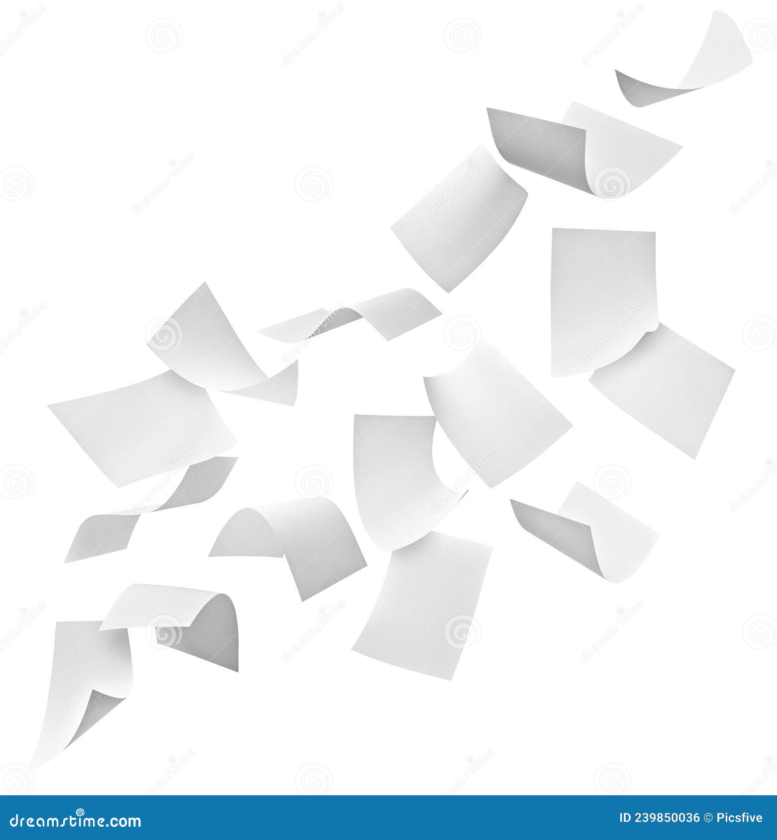 Paper Document Flying Paperwork Business Wind Office Stock Photo ...