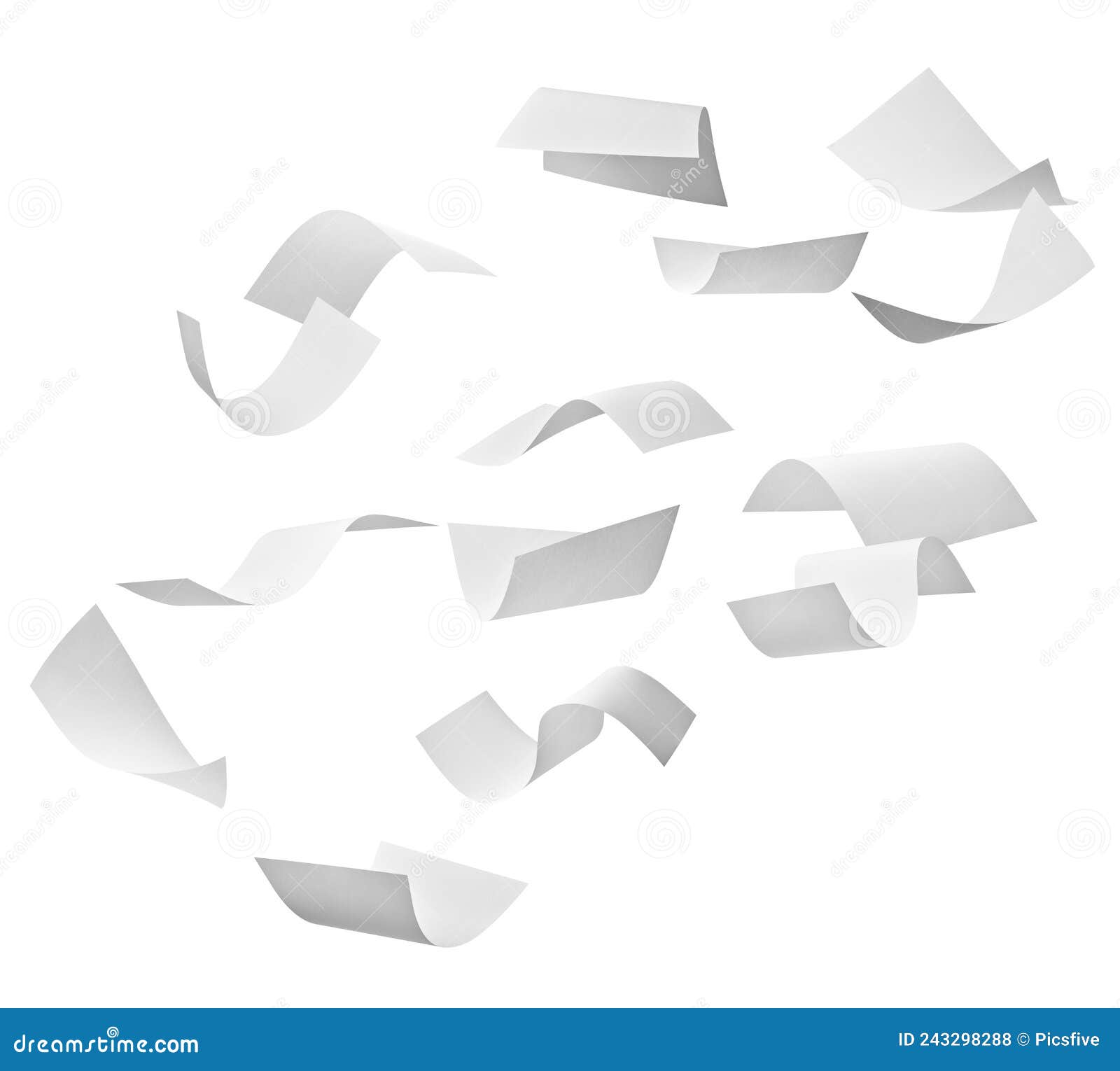 Paper Document Flying Paperwork Business Wind Office Stock Photo ...