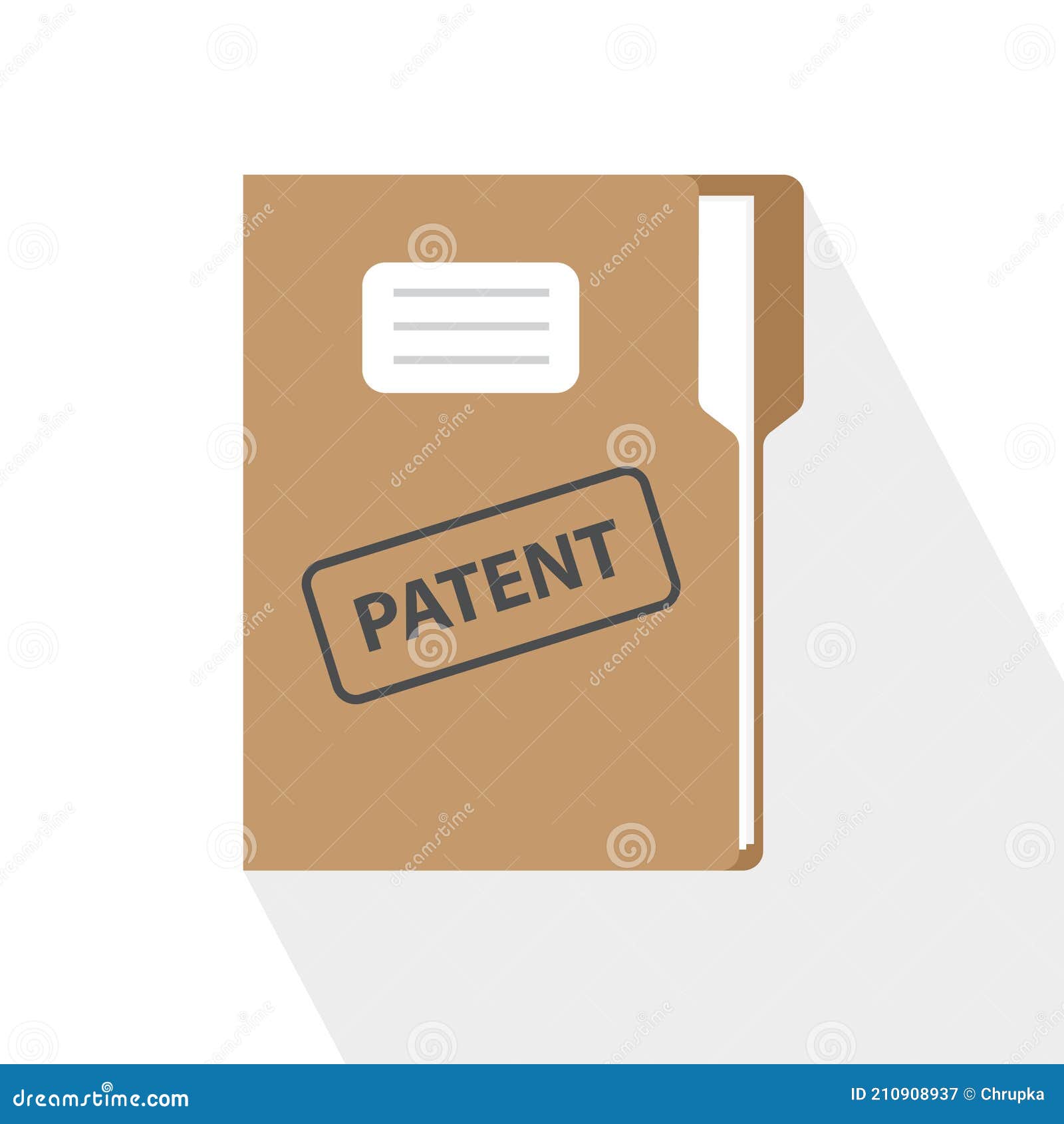 Paper Document Folder with Patent Word Stock Vector - Illustration of ...