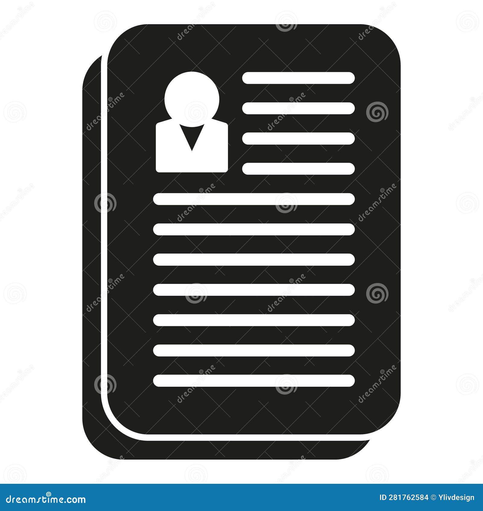 Paper Document Icon Simple Vector. Human Work Stock Vector ...