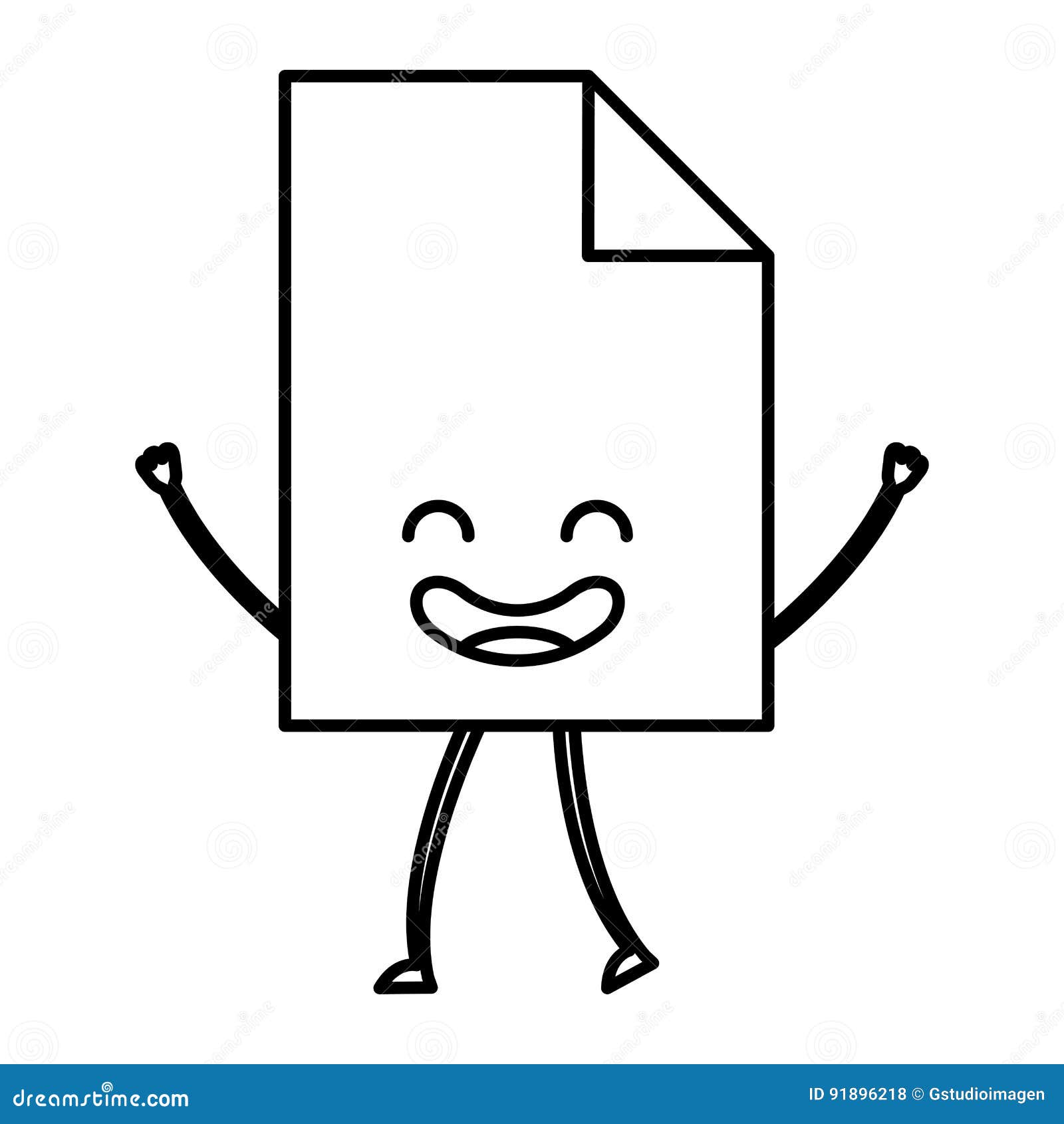 Kawaii Document Cartoon | CartoonDealer.com #93200717