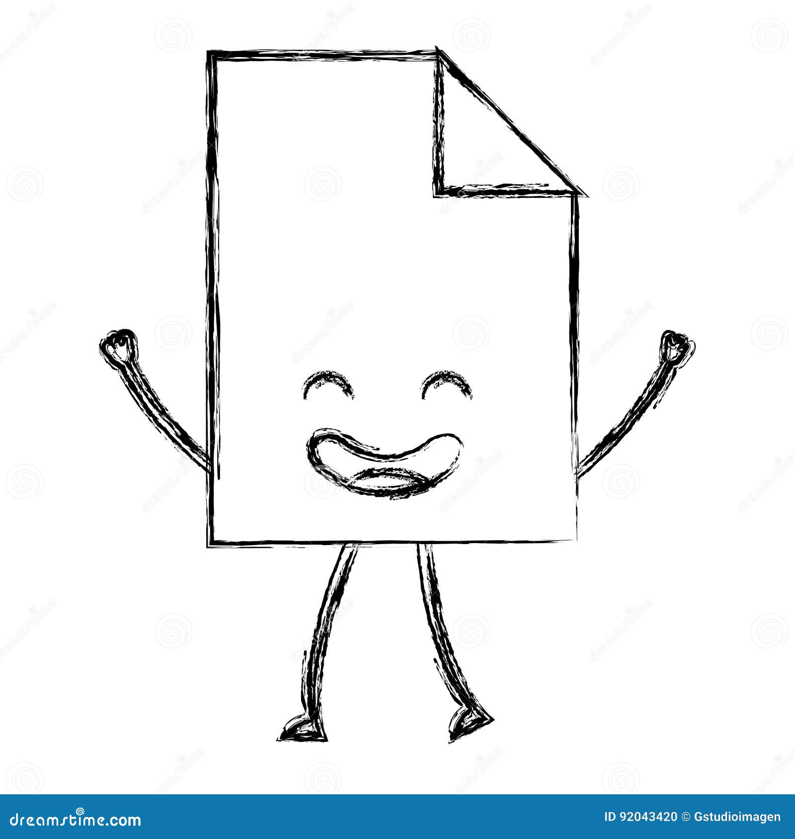 Kawaii Document Cartoon | CartoonDealer.com #93200717