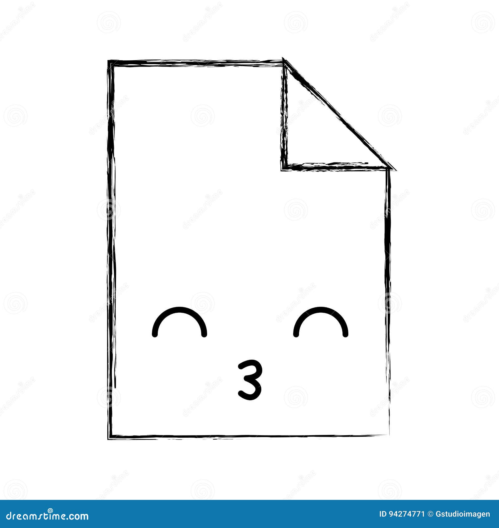 Kawaii Document Cartoon | CartoonDealer.com #93200717