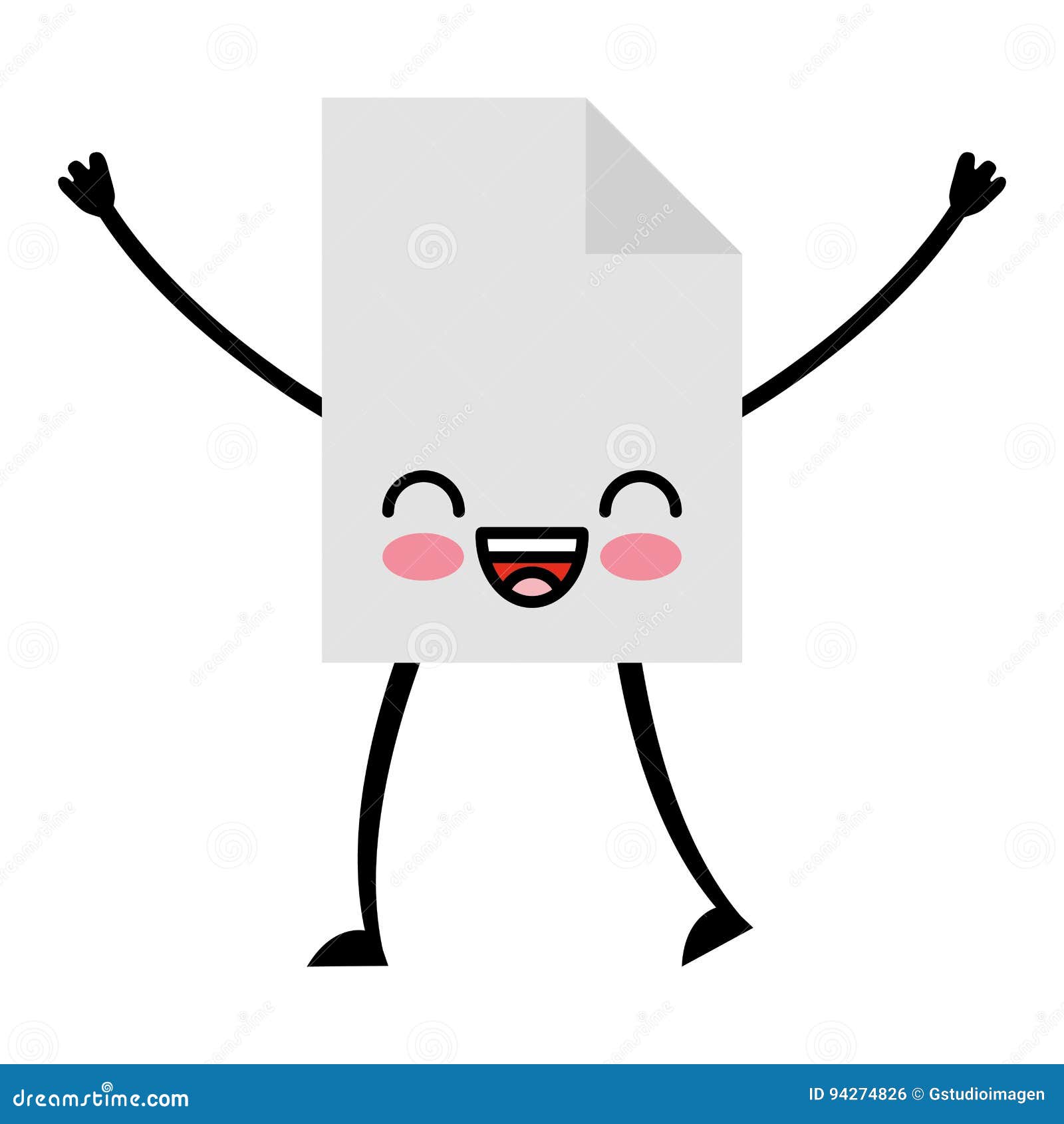 Kawaii Document Cartoon | CartoonDealer.com #93200717