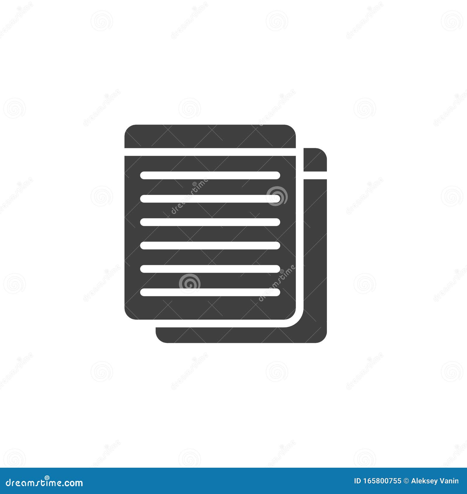 Paper Document Layers Vector Icon Stock Vector - Illustration of office ...