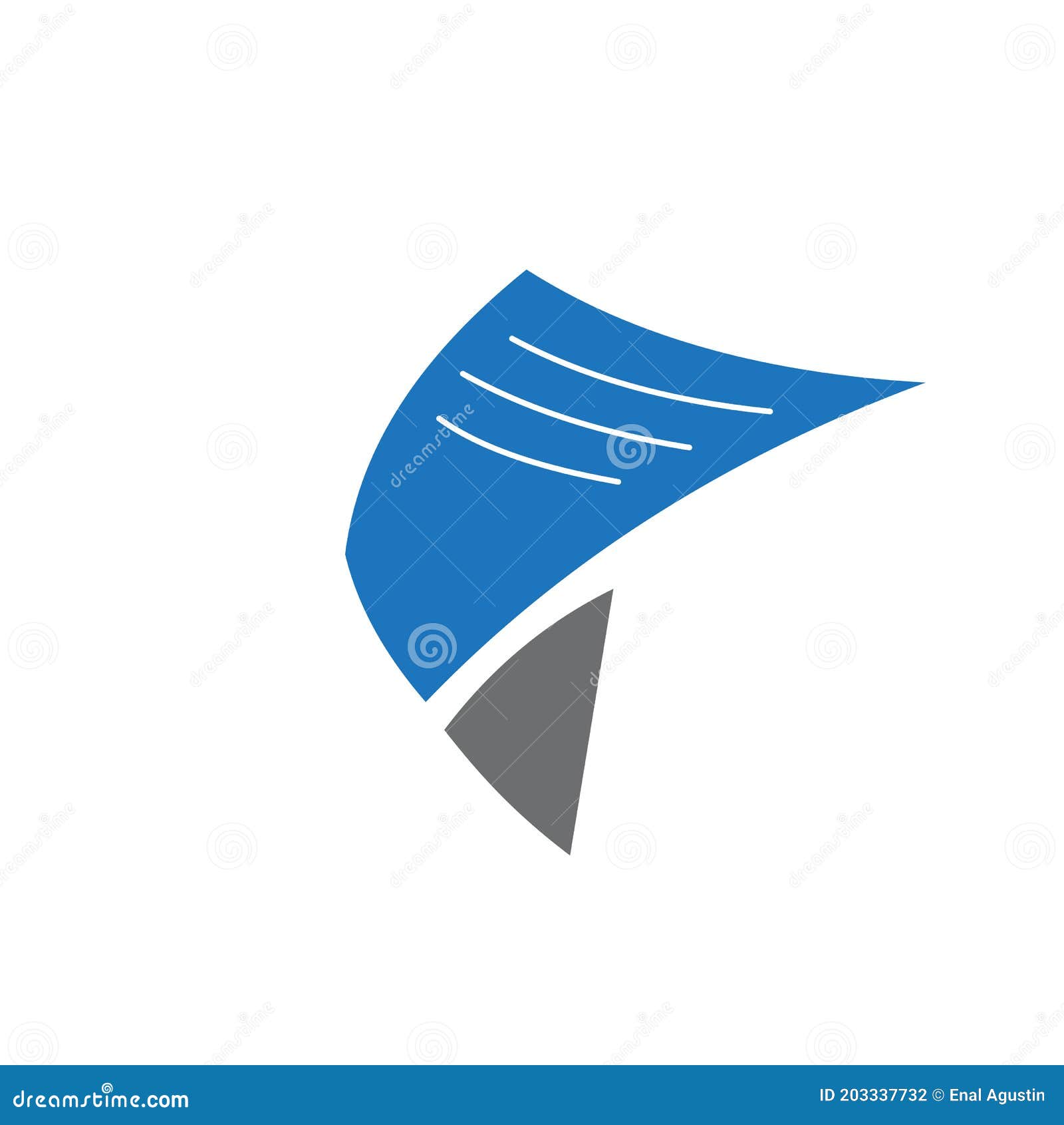 Paper Document Logo Design Template Stock Vector - Illustration of ...