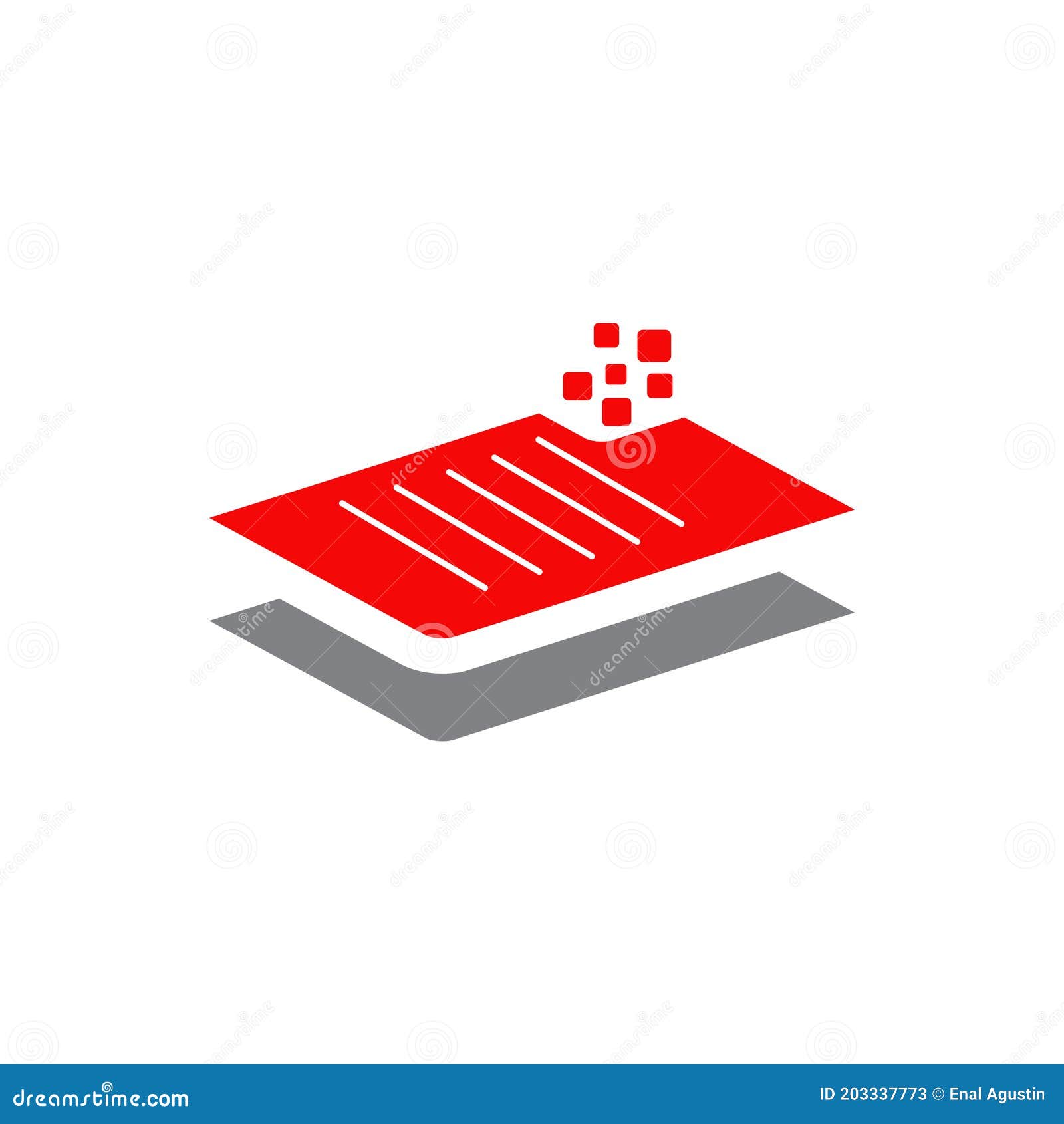 Paper Document Logo Design Template Stock Vector - Illustration of ...