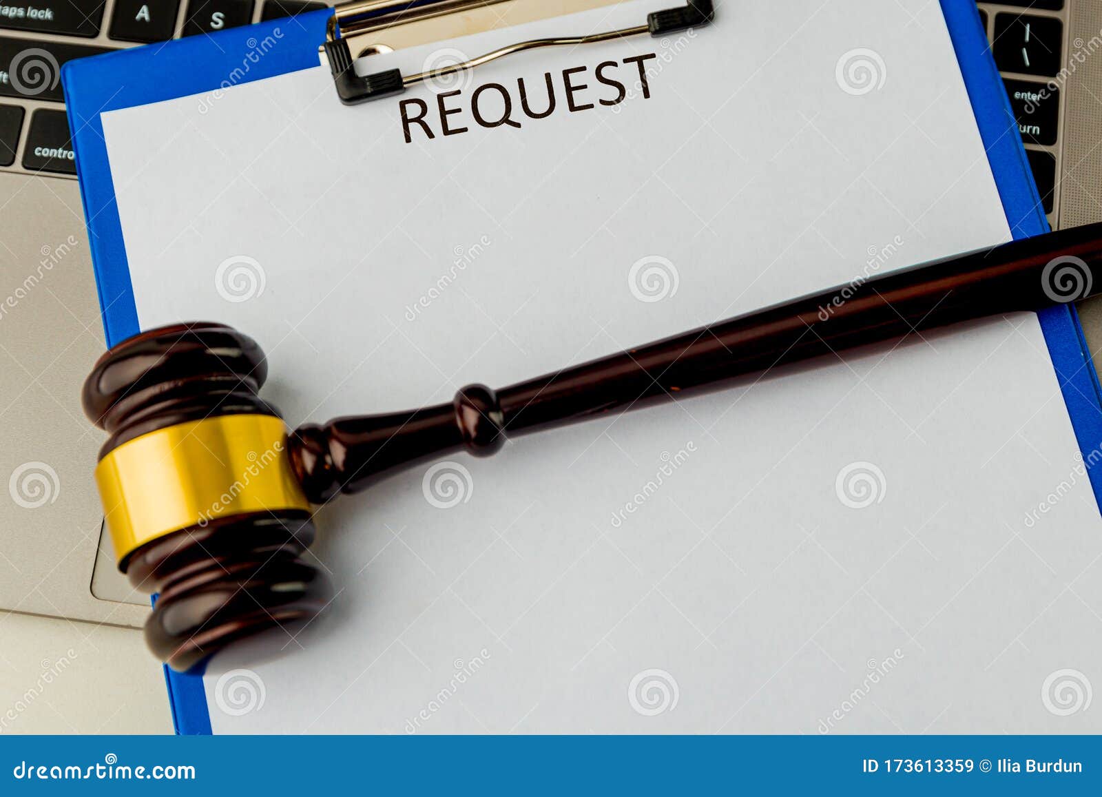 Paper Document Named Request on the Table. Stock Image - Image of ...