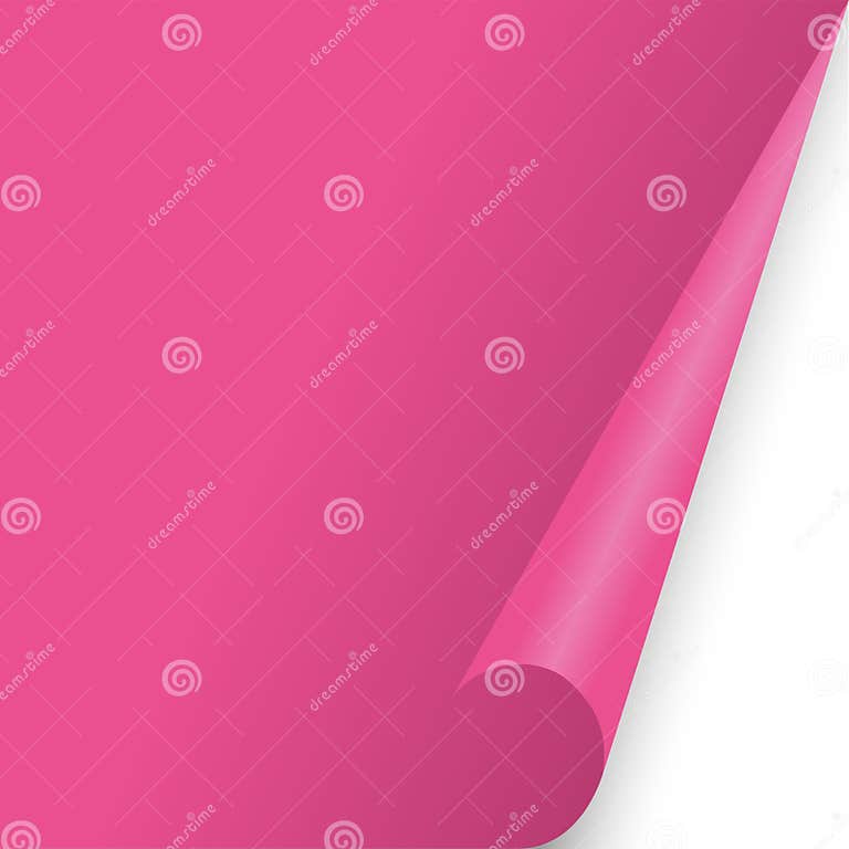 Paper Document Page Fold Pink Stock Vector - Illustration of frame ...