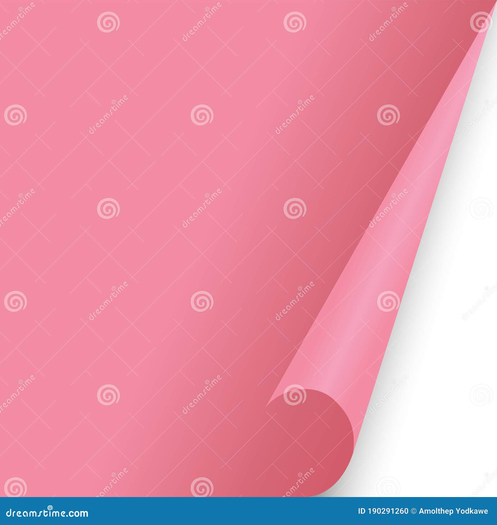 Paper Document Page Fold Pink Stock Vector - Illustration of mock ...