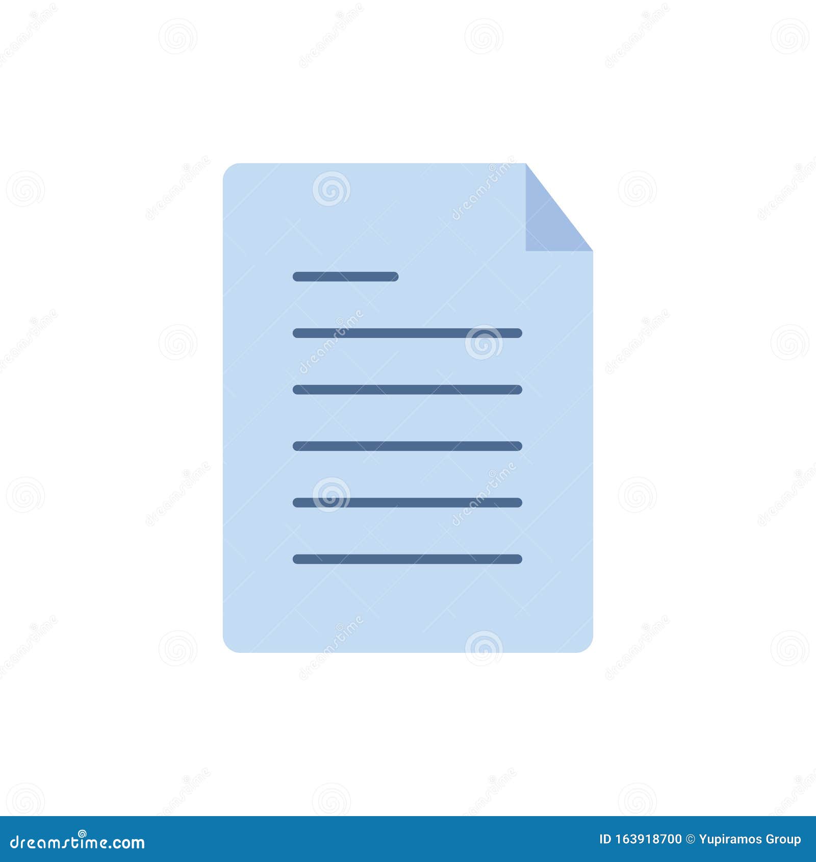 Paper Document School Education Learning Flat Style Stock Vector ...