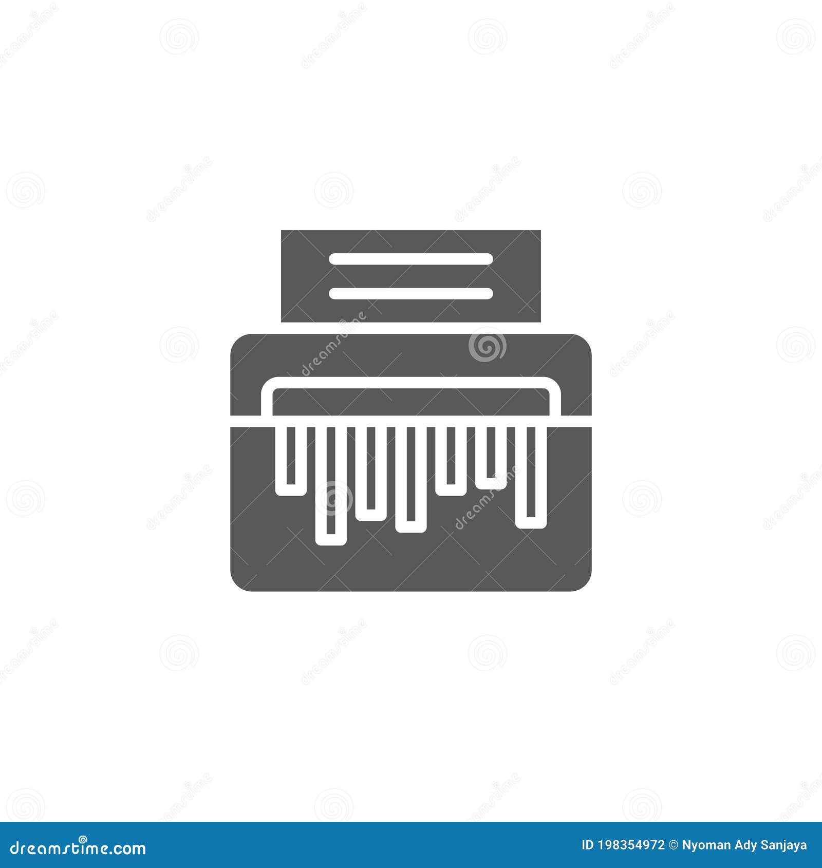 Paper Document Shredder Vector Icon Symbol Isolated on White Background ...