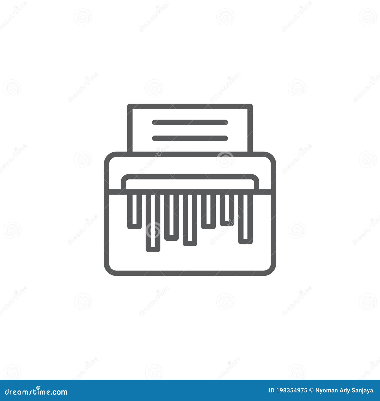 Paper Document Shredder Vector Icon Symbol Isolated on White Background ...