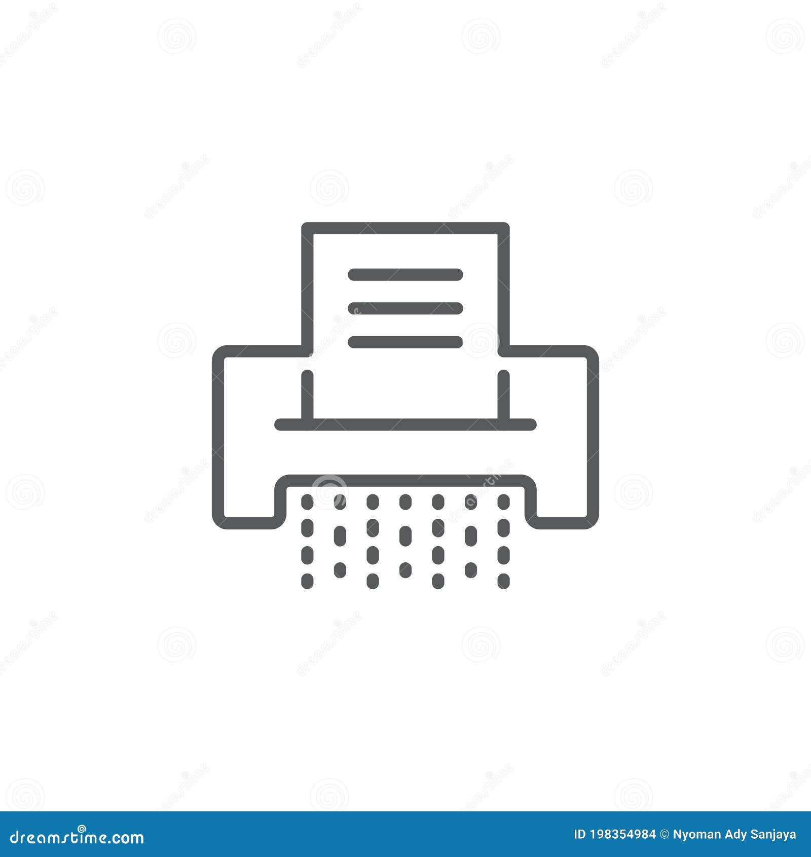 Paper Document Shredder Vector Icon Symbol Isolated on White Background ...
