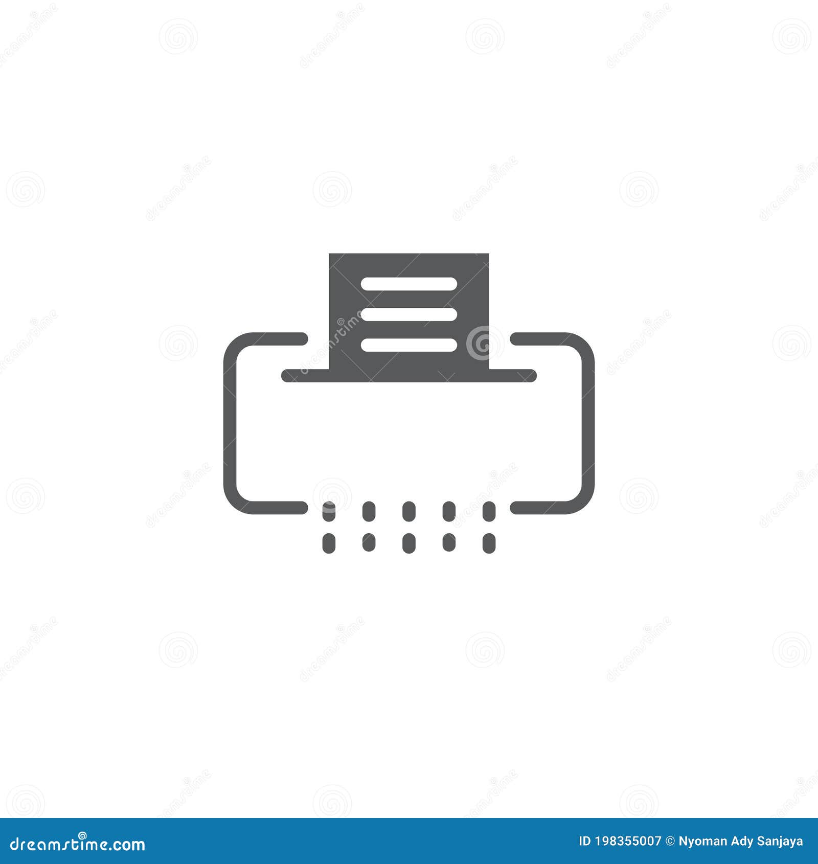 Paper Document Shredder Vector Icon Symbol Isolated on White Background ...