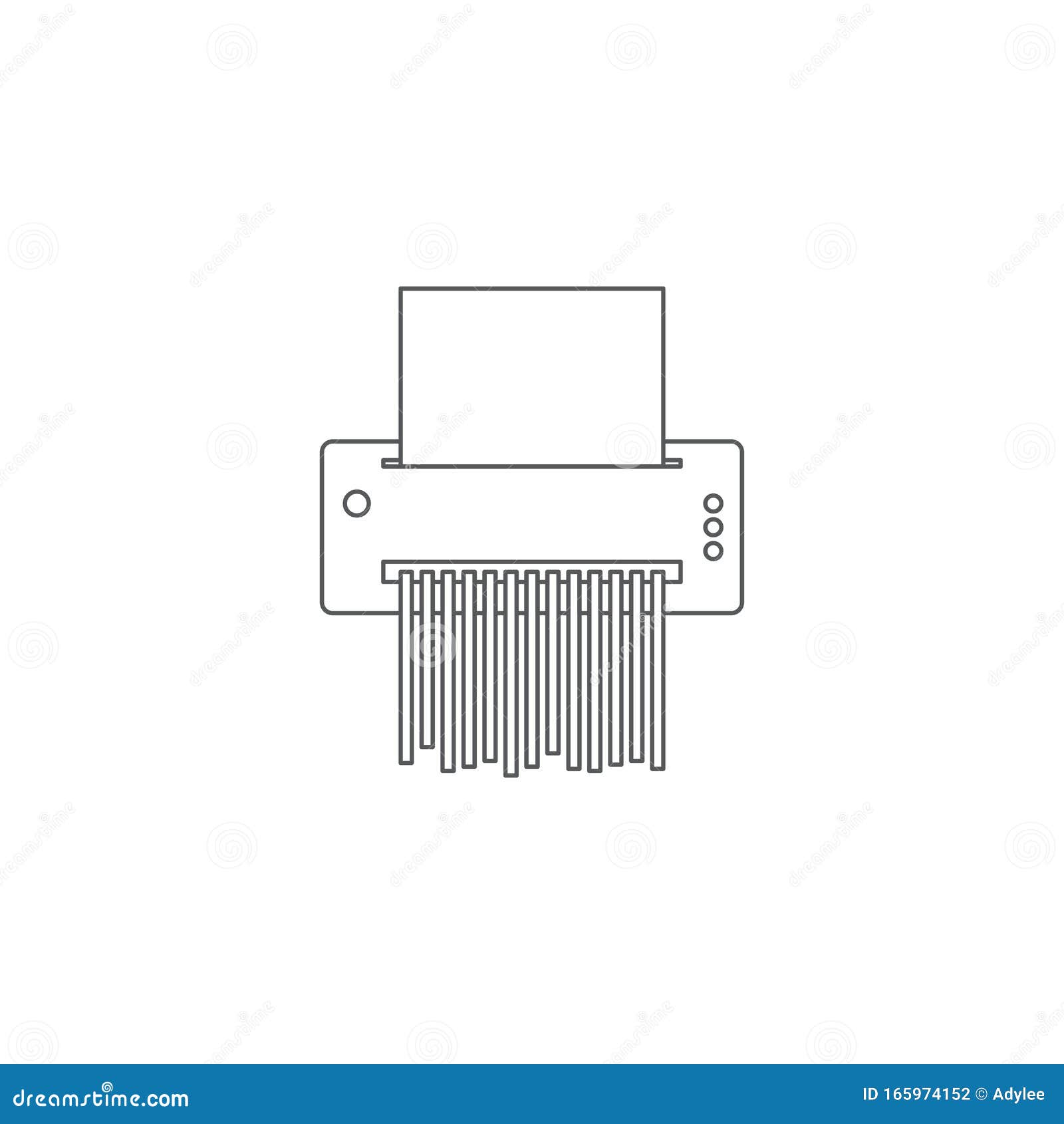 Paper Document Shredder Vector Icon Symbol Isolated on White Background ...