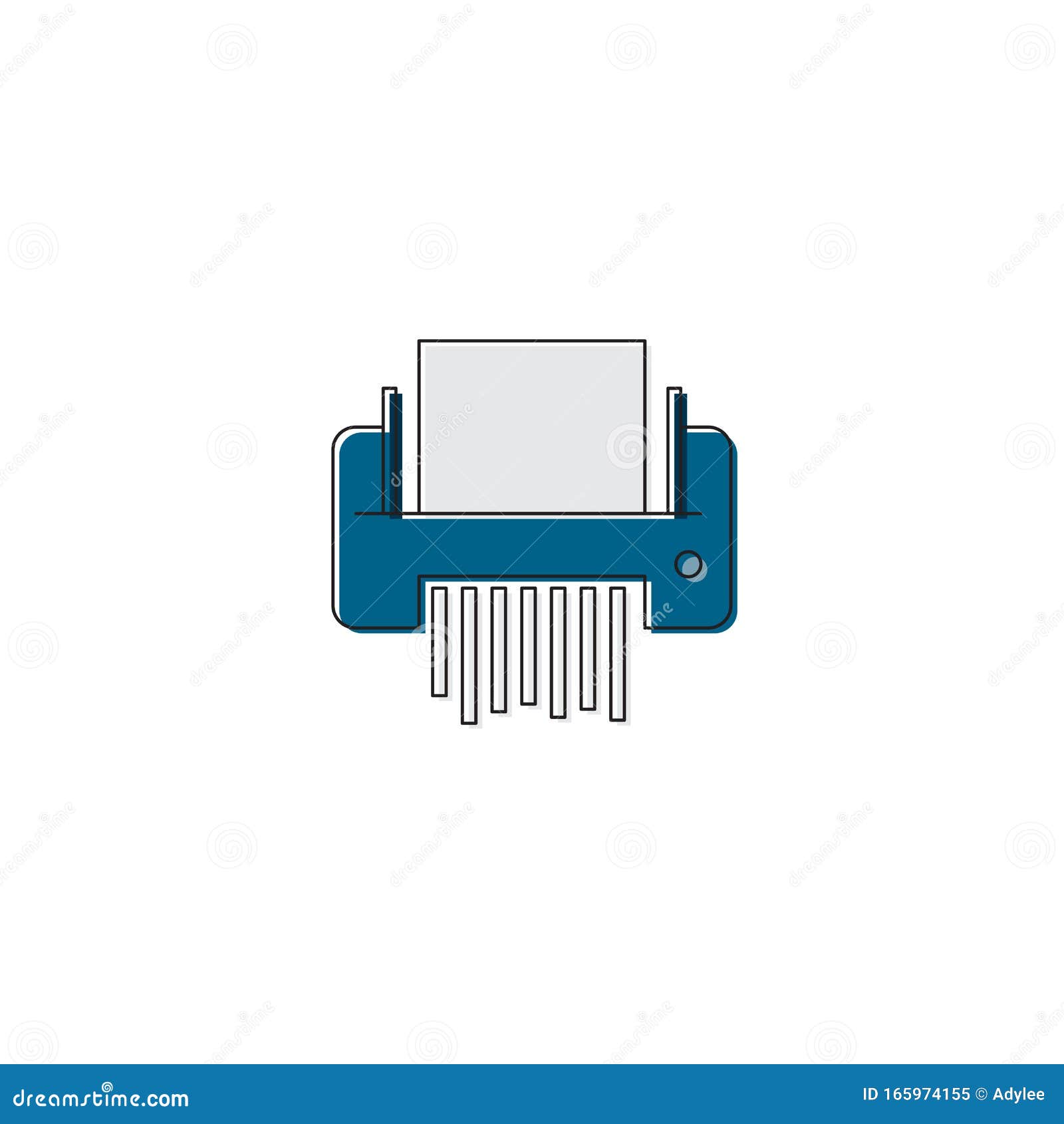 Paper Document Shredder Vector Icon Symbol Isolated on White Background ...