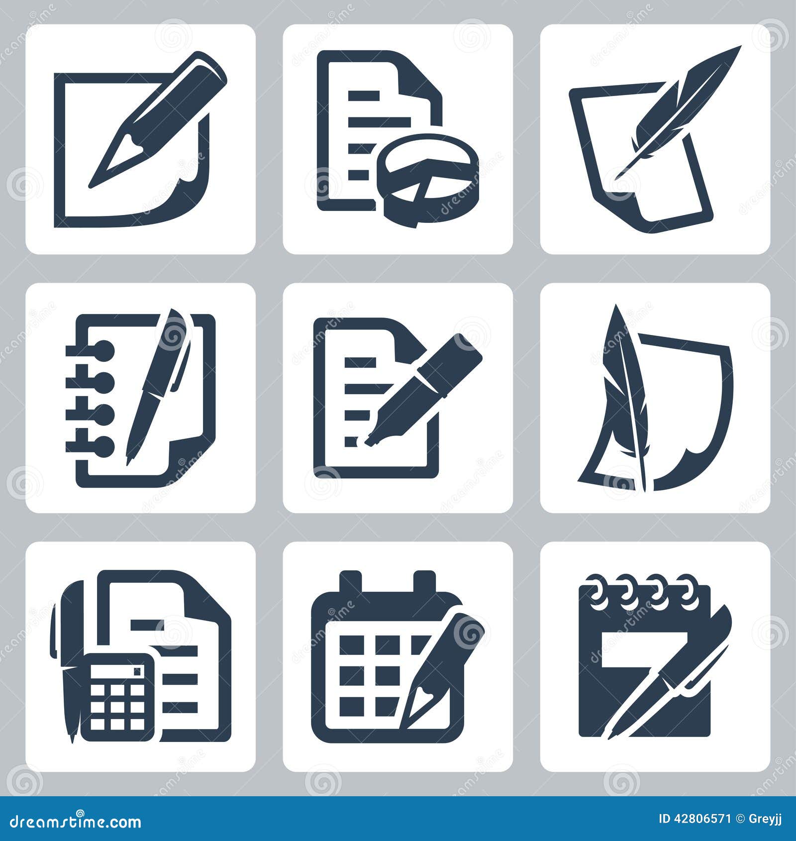 Paper Document With Thumb Up Line And Silhouette Icon Set. Approval ...