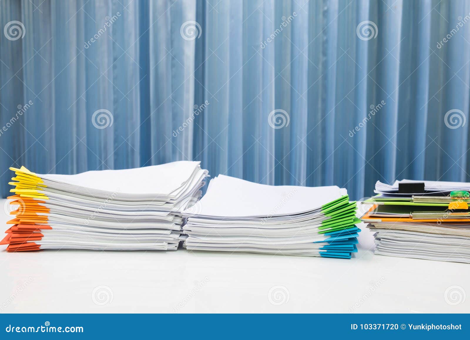 Paper Documents, Paperwork on Work Table. Stock Photo - Image of paper ...