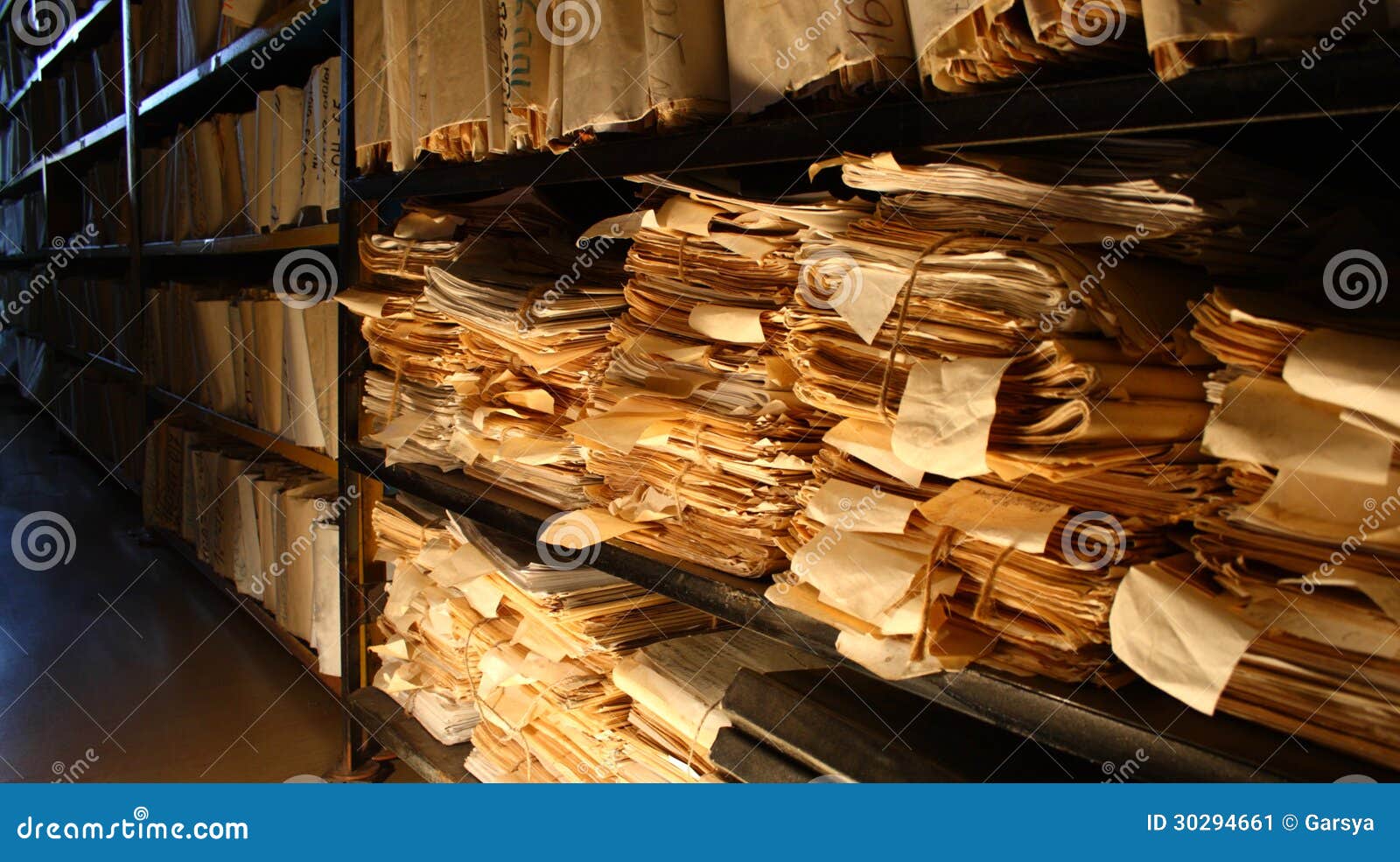 Paper documents stock image. Image of record, stack, storage - 30294661