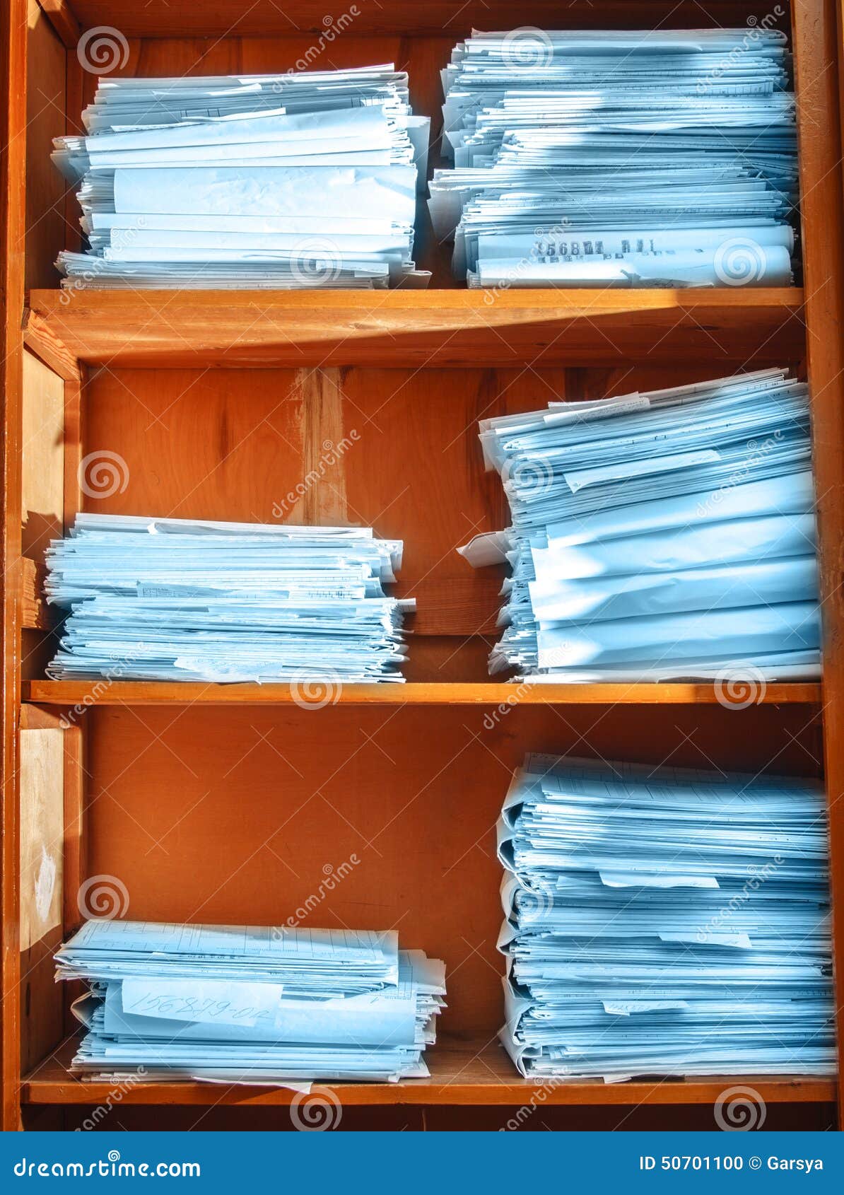 Paper Documents Stacked in Archive Stock Photo - Image of data, group ...