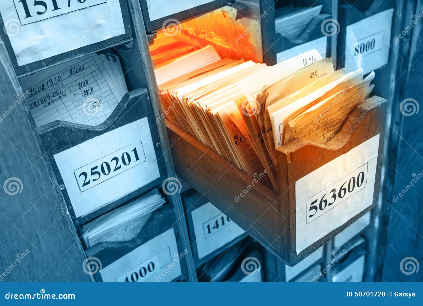 Paper Documents Stacked in Archive Stock Photo - Image of storage, data ...