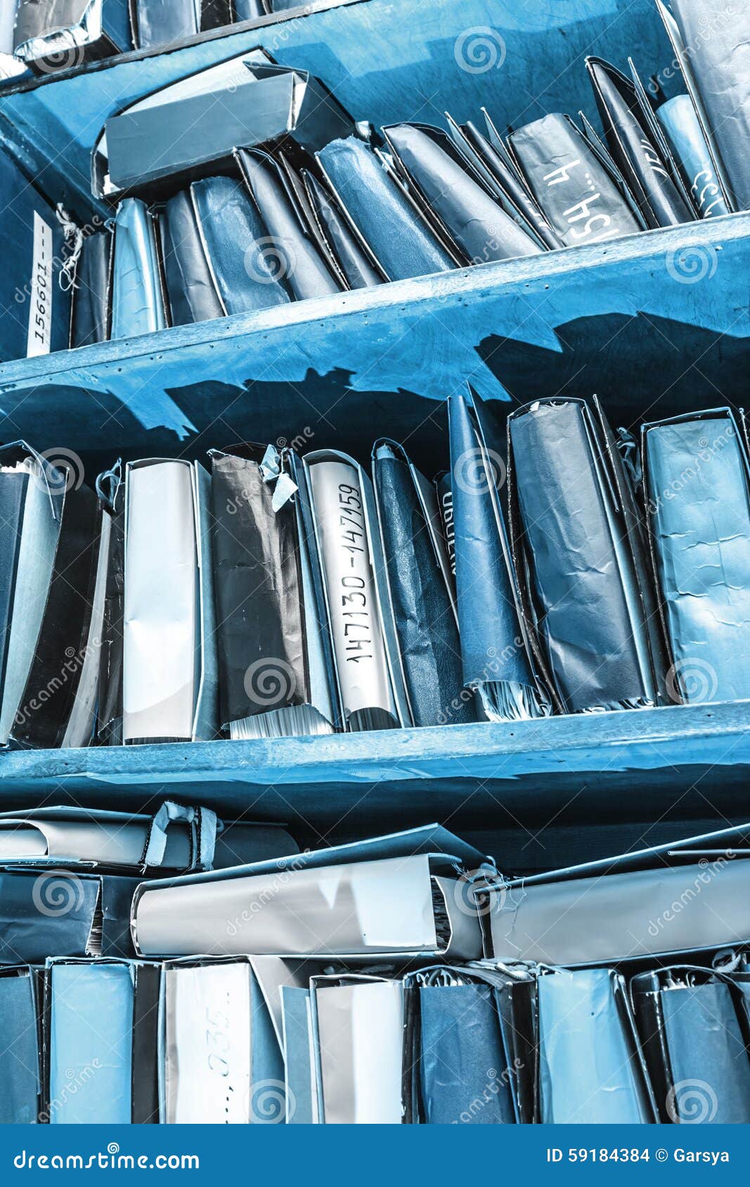 Paper Documents Stacked on Shelf Stock Photo - Image of record, stack ...