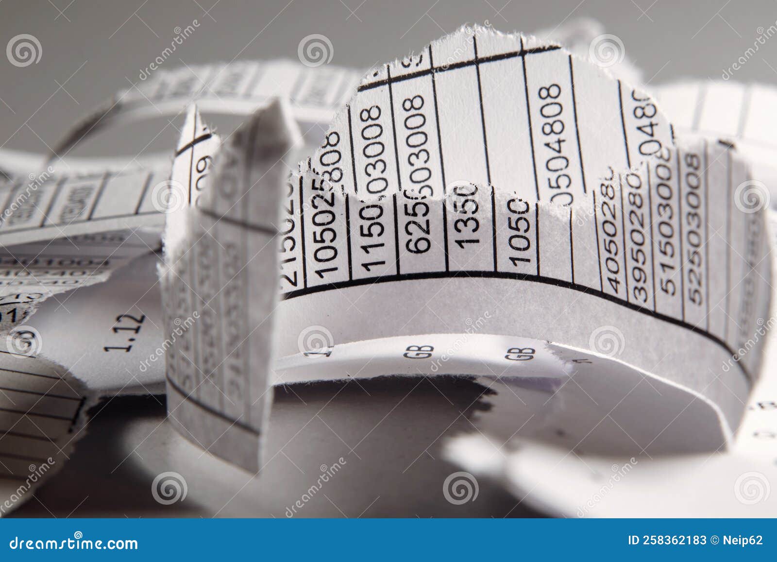 Paper Documents Torn into Strips. Concept of Data Protection ...