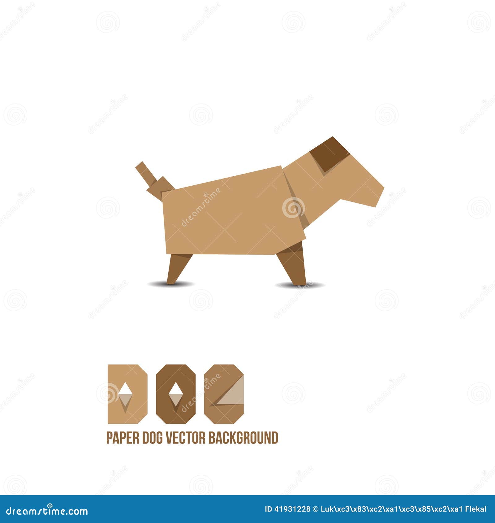 Paper Dog Background stock vector. Illustration of vector - 41931228