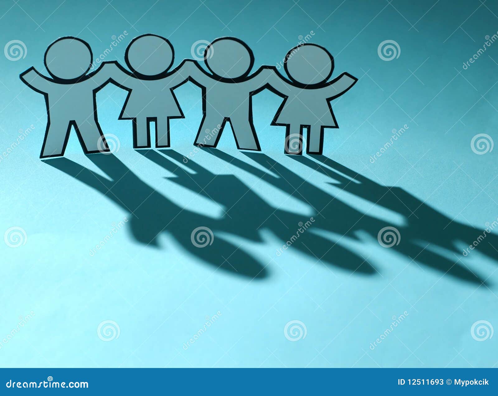 Paper Doll Chain stock image. Image of shot, duplicates - 12511693