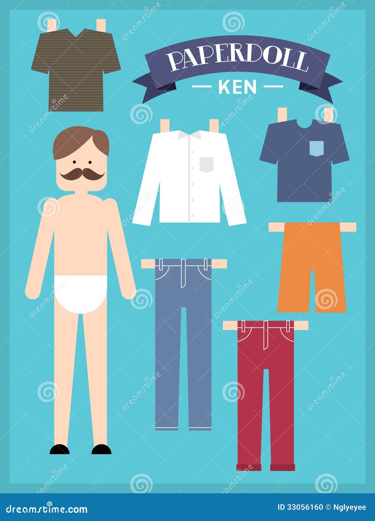 Man Paper Doll Template