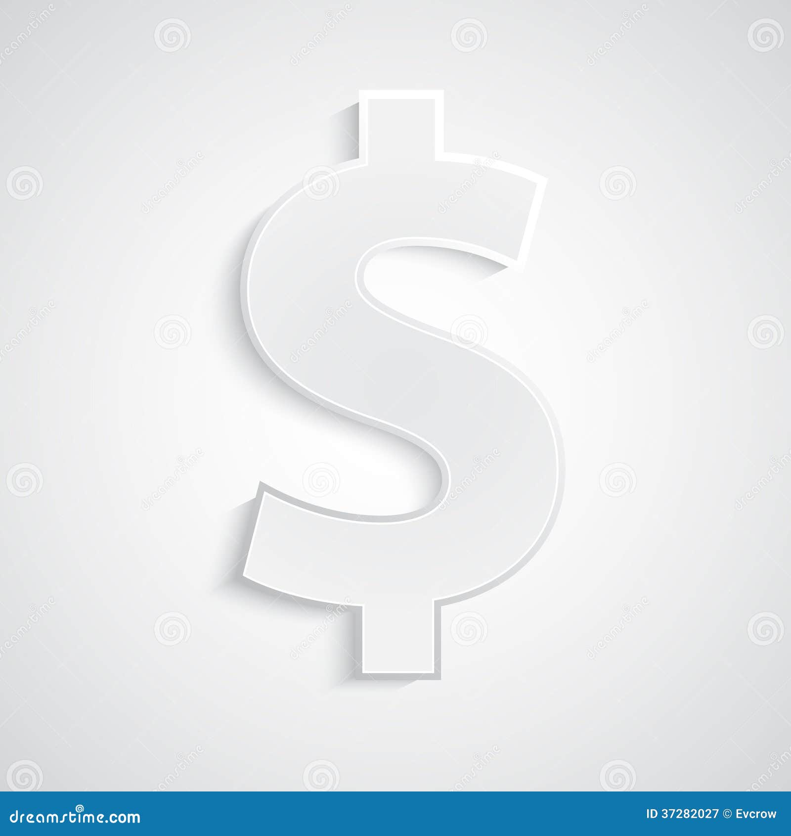 Paper dollar sign stock vector. Illustration of power - 37282027