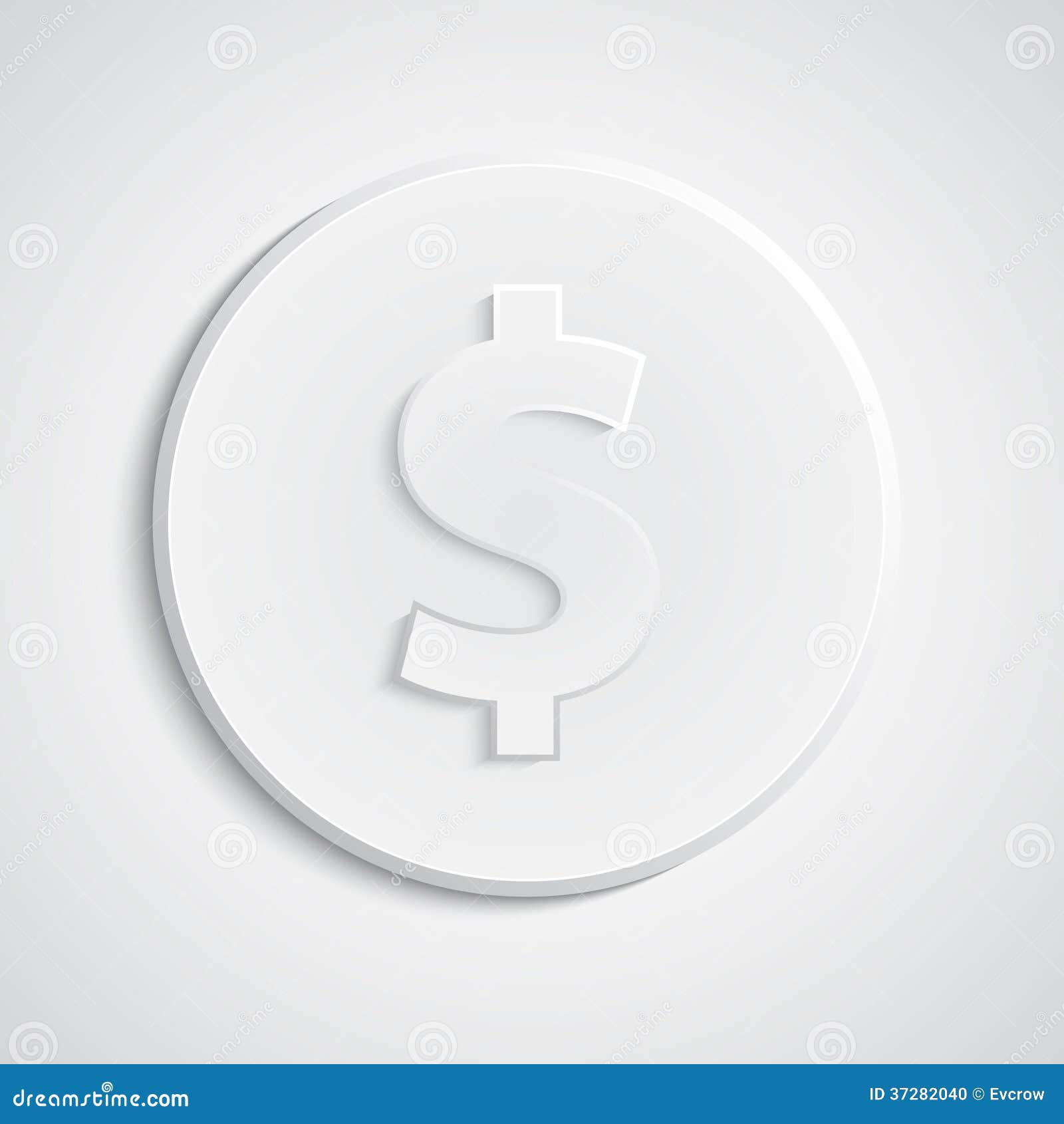 Paper dollar sign stock vector. Illustration of silhouette - 37282040