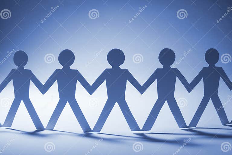 Paper Dolls stock photo. Image of shadow, togetherness - 10714084